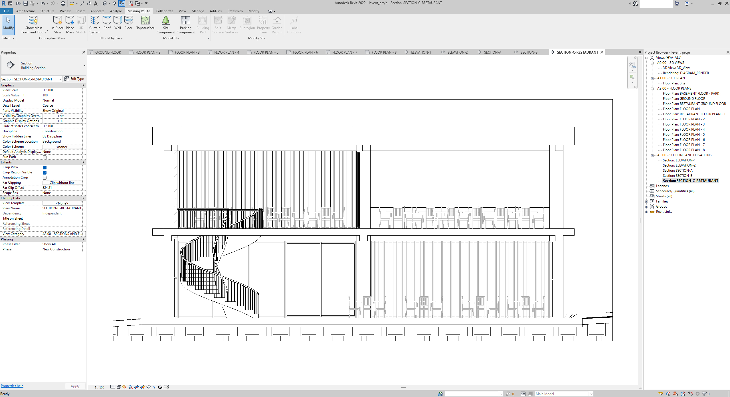 modelo 3d Proyecto Revit de edificio de apartamentos modelo 3d ...