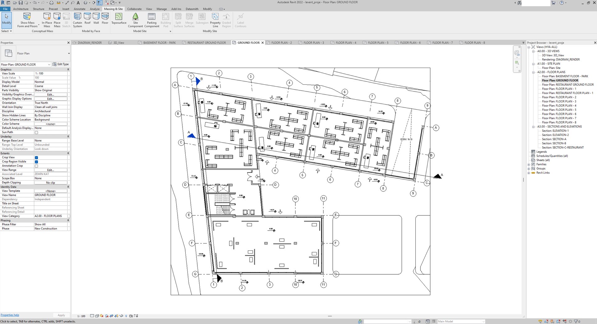 3D Apartment Building Revit Project 3D Model - TurboSquid 2080032