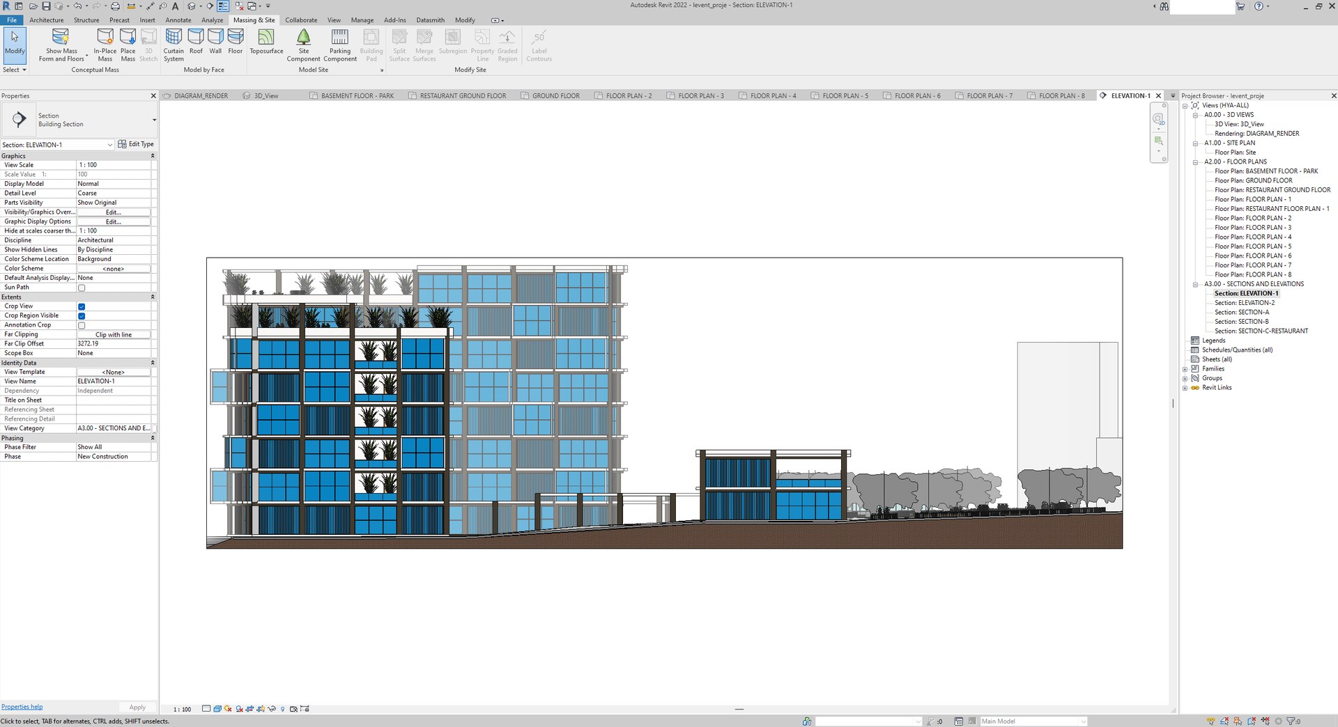 3D Apartment Building Revit Project 3D Model - TurboSquid 2080032