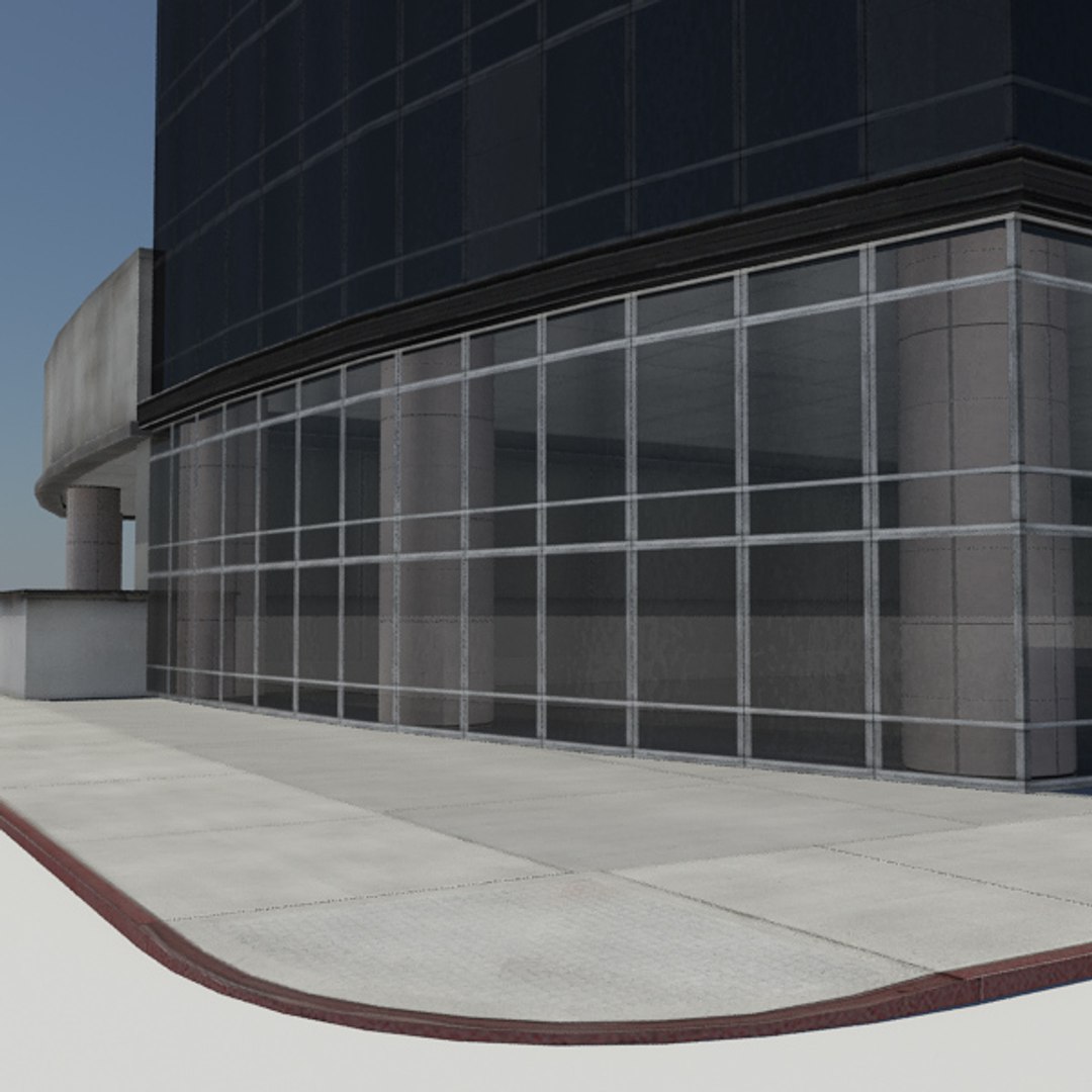 3d model - skyscraper building tile