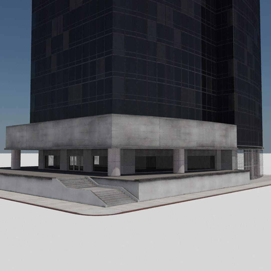 3d model - skyscraper building tile