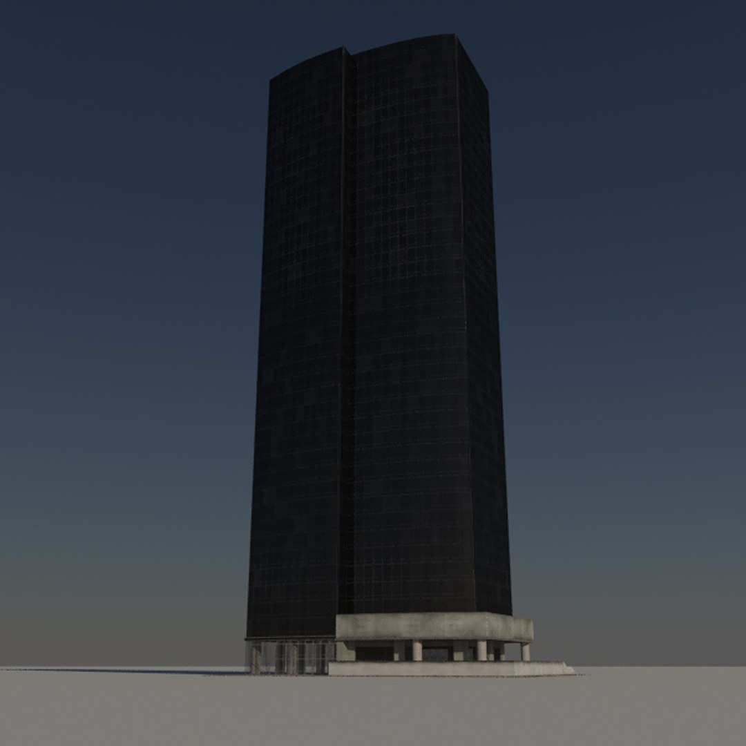 3d model - skyscraper building tile