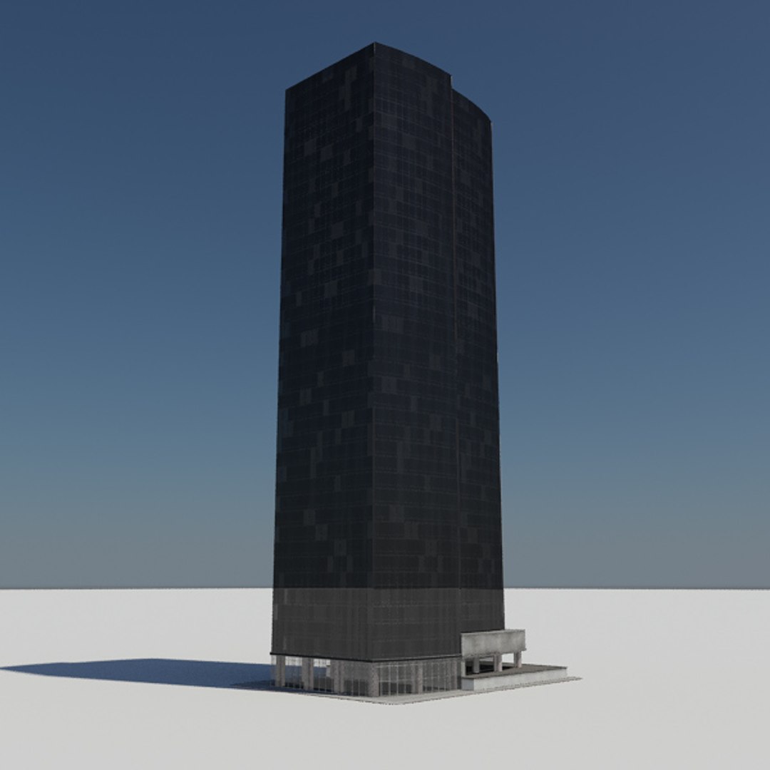 3d model - skyscraper building tile