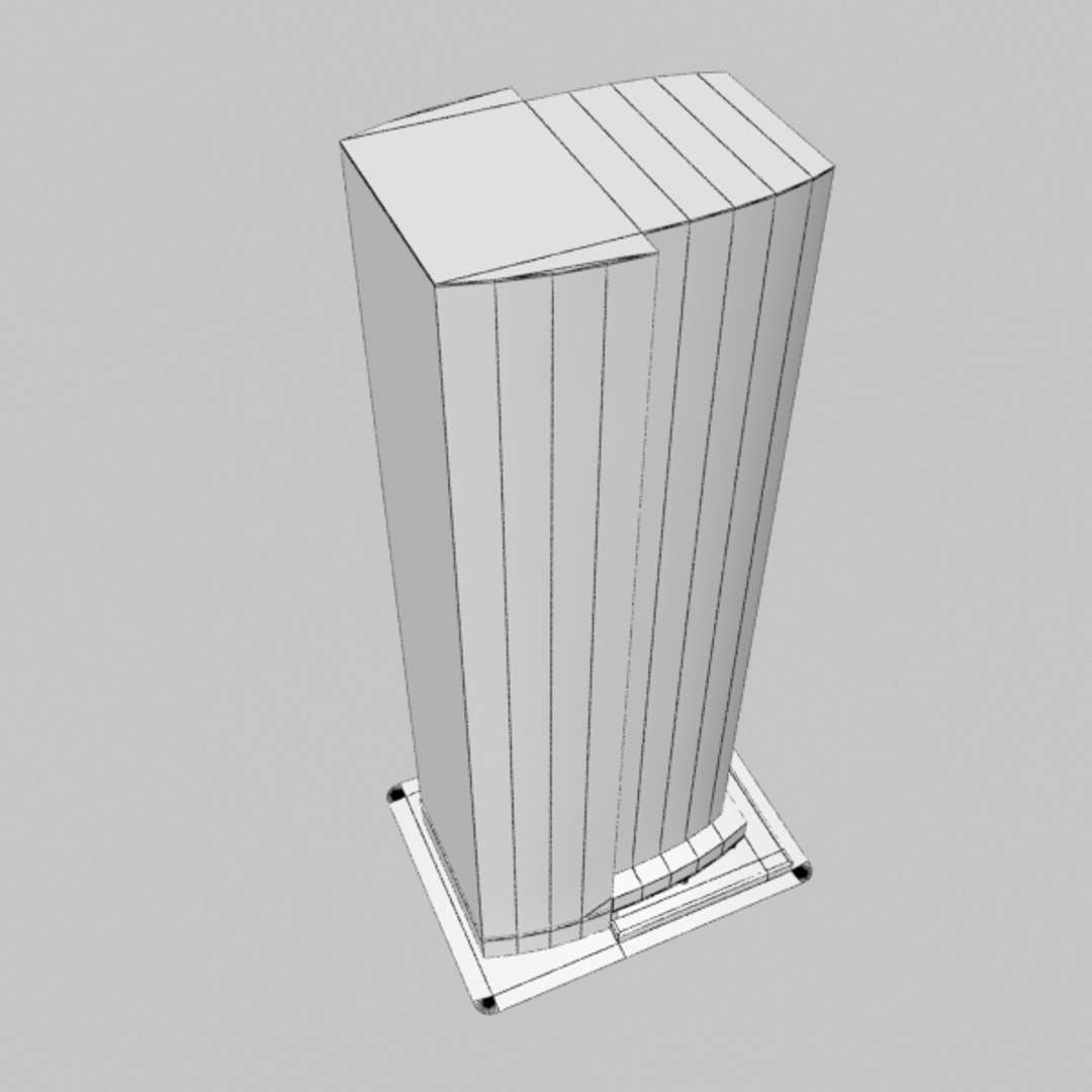 3d model - skyscraper building tile