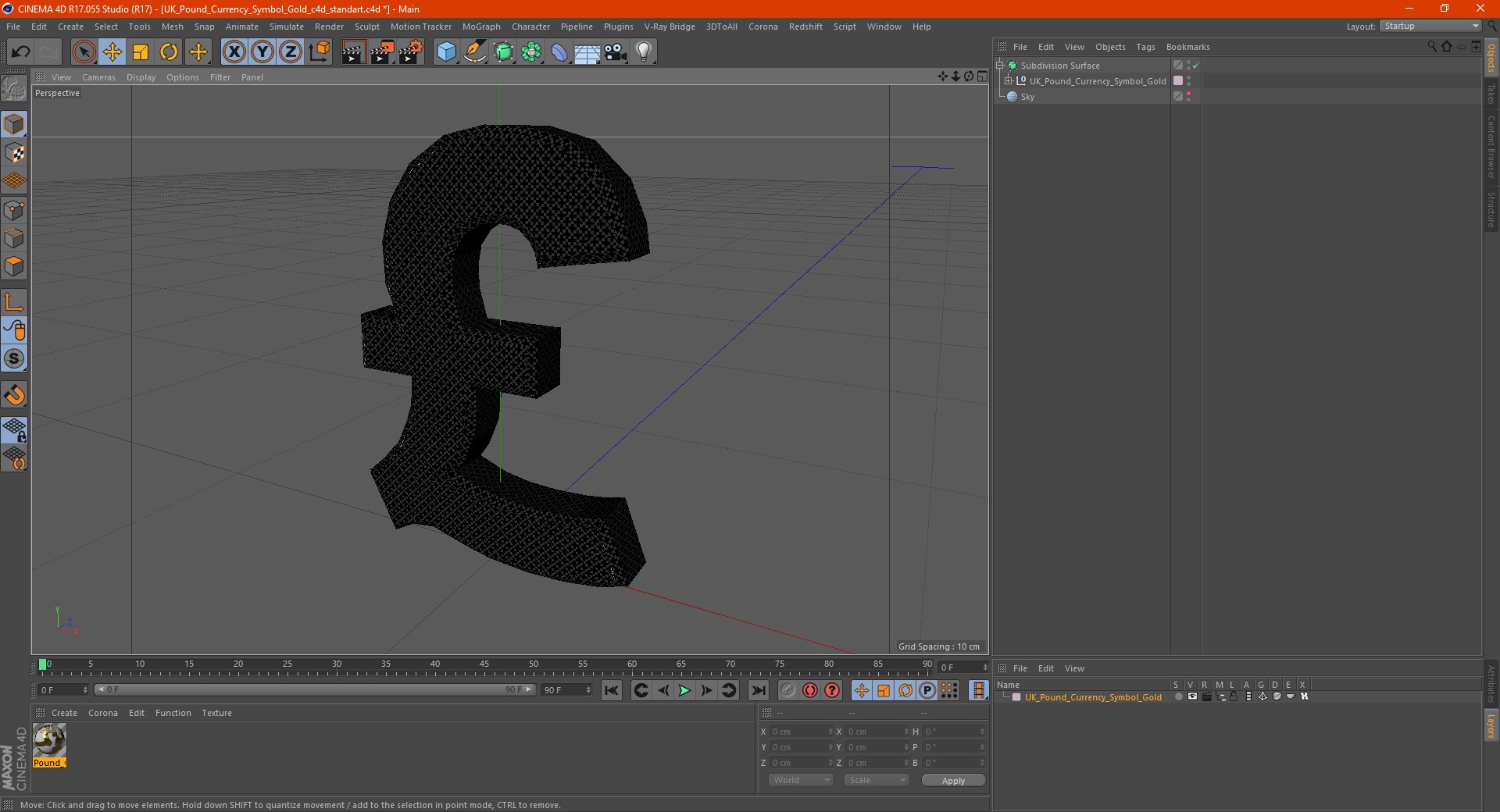 3D Uk Pound Currency Symbol - TurboSquid 1686412
