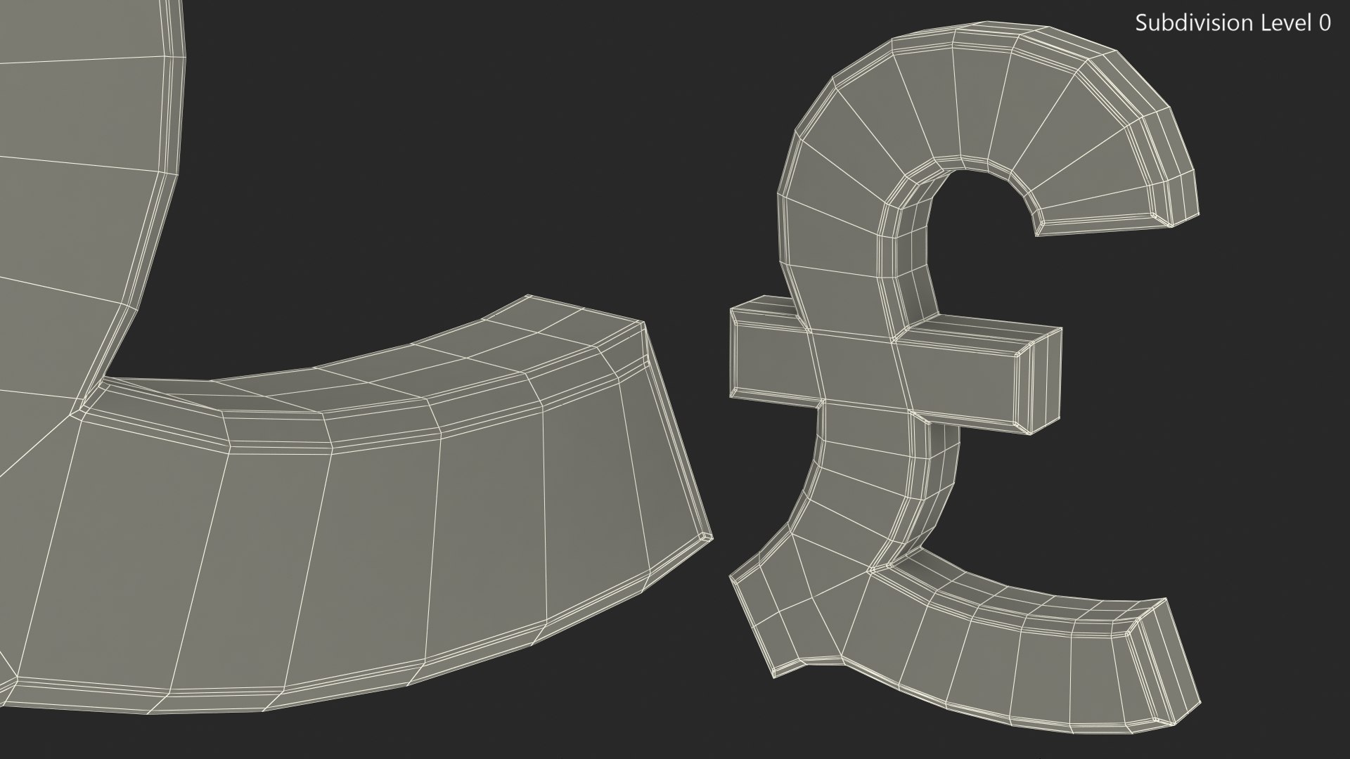 3D Uk Pound Currency Symbol - TurboSquid 1686412