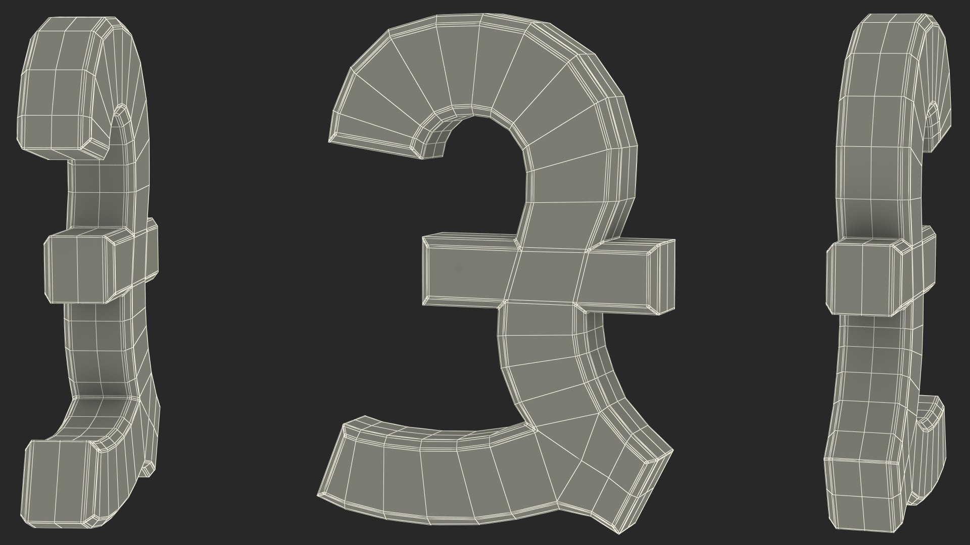 3D Uk Pound Currency Symbol - TurboSquid 1686412