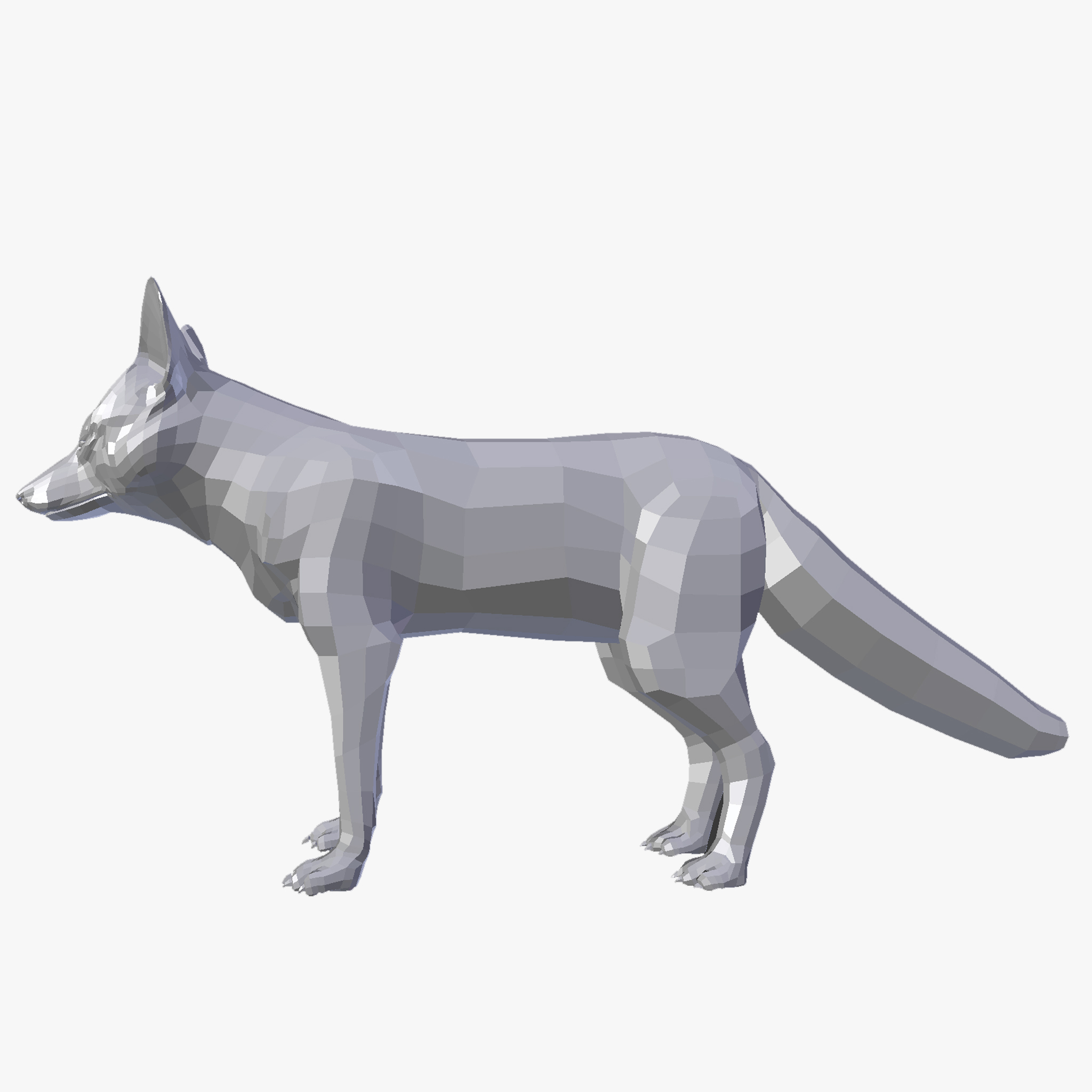 fox vulpes 3d obj