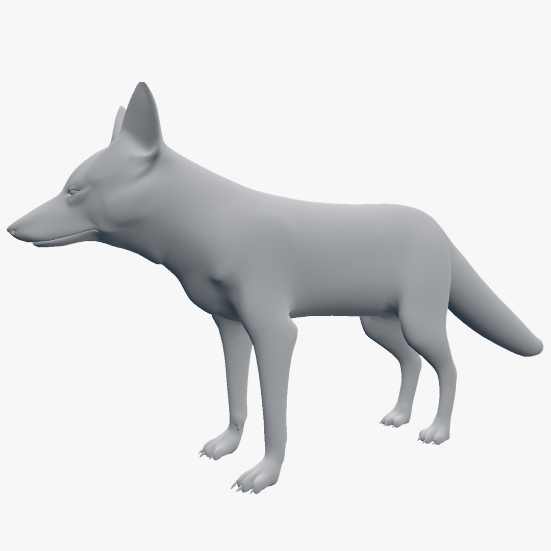 fox vulpes 3d obj