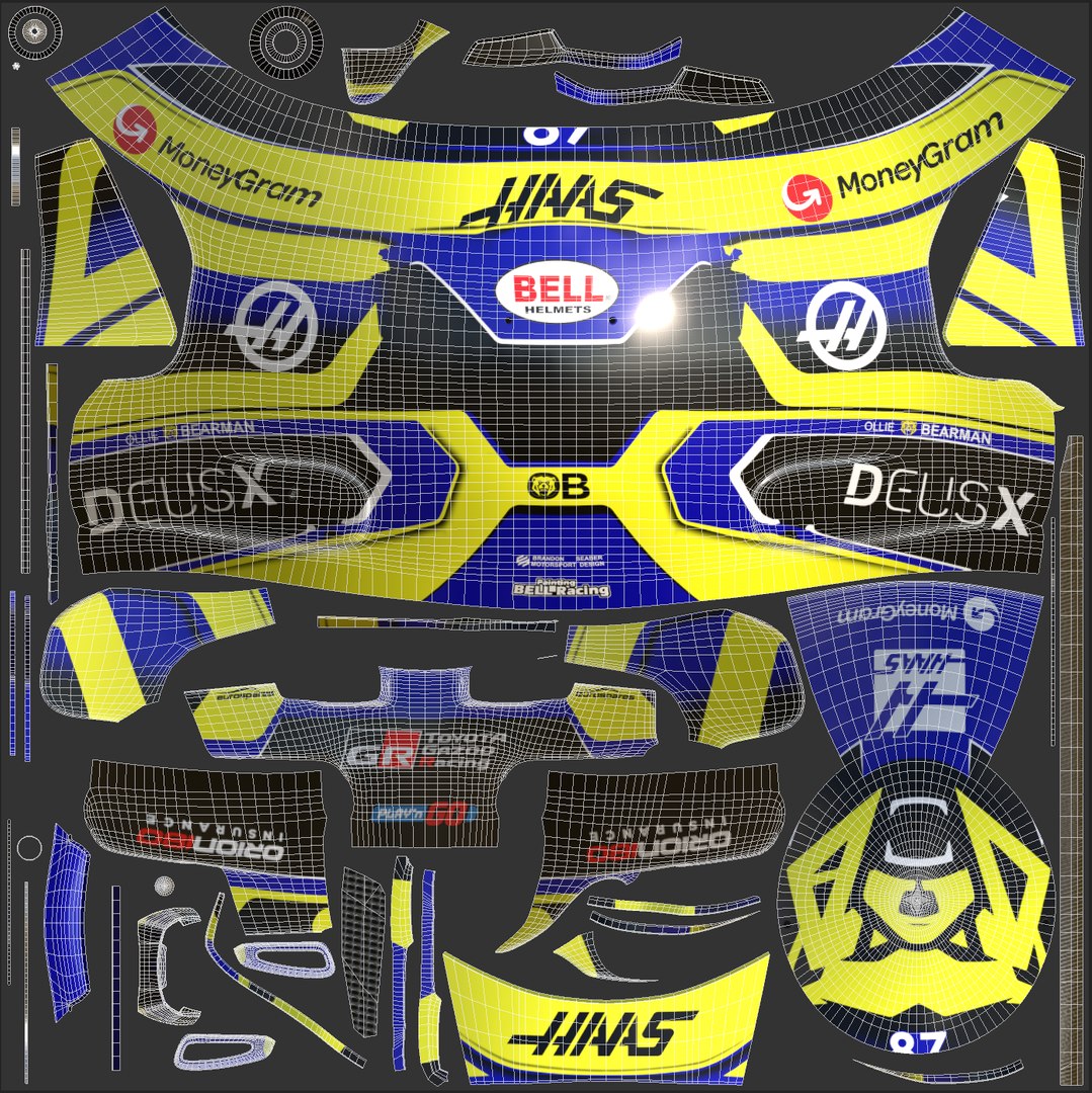 3D F1 Oliver Bearman Helmet 2025 Model - TurboSquid 2383711