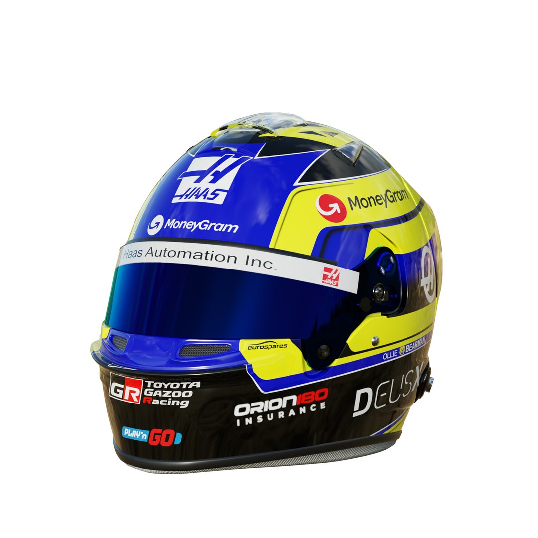 3D F1 Oliver Bearman Helmet 2025 Model - TurboSquid 2383711