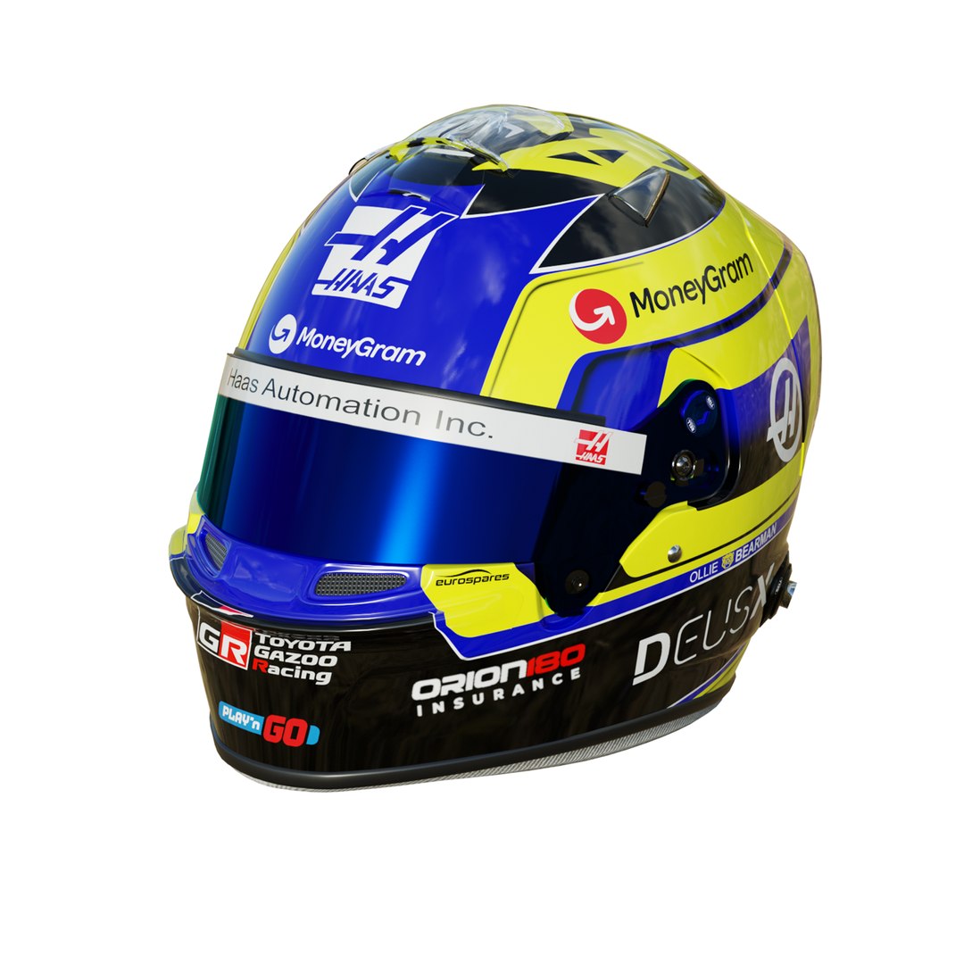 3D F1 Oliver Bearman Helmet 2025 Model - TurboSquid 2383711