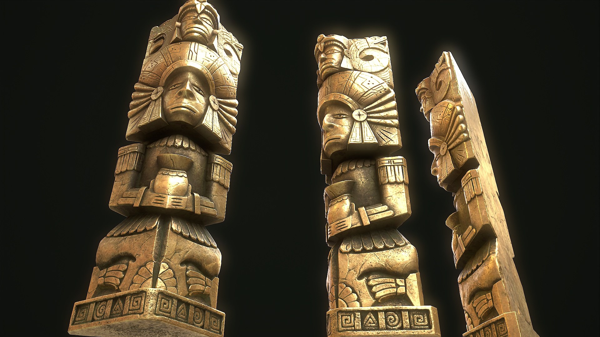 3D Statue Aztec Medicine Man Model - TurboSquid 2216384