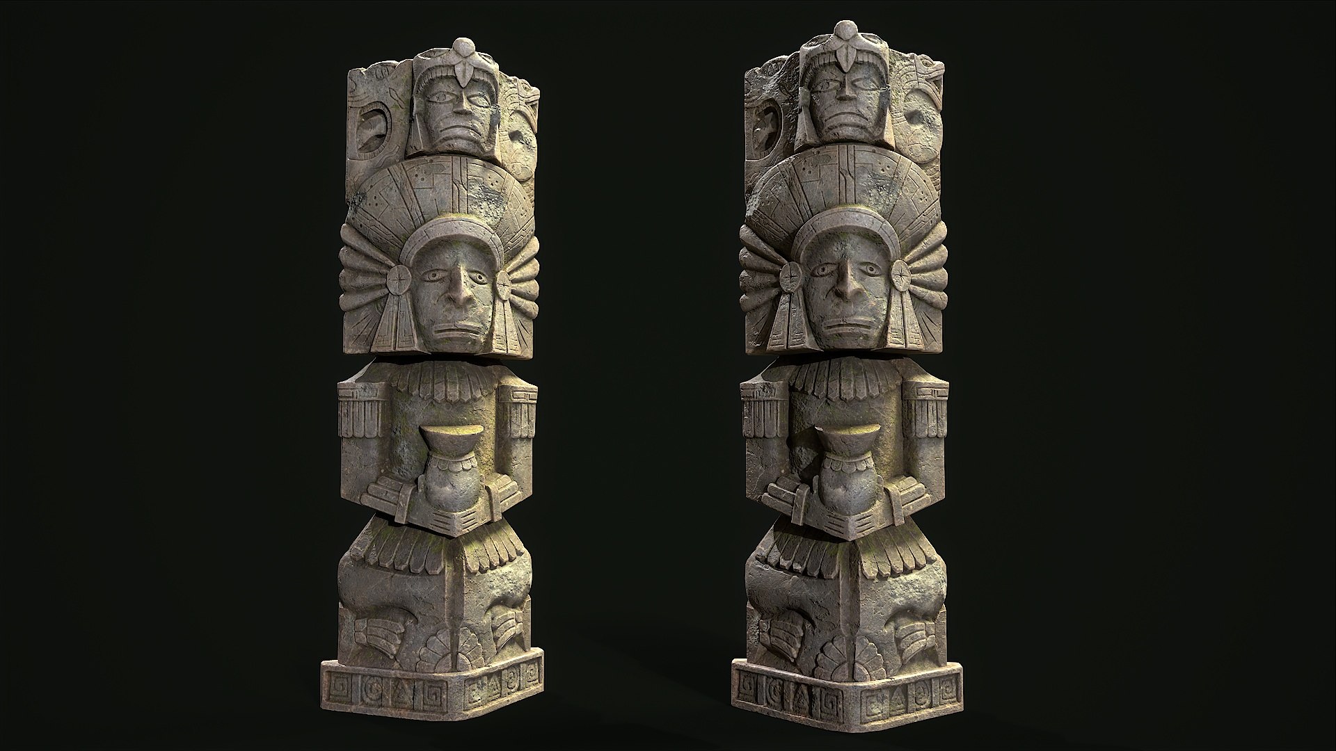 3D Statue Aztec Medicine Man Model - TurboSquid 2216384