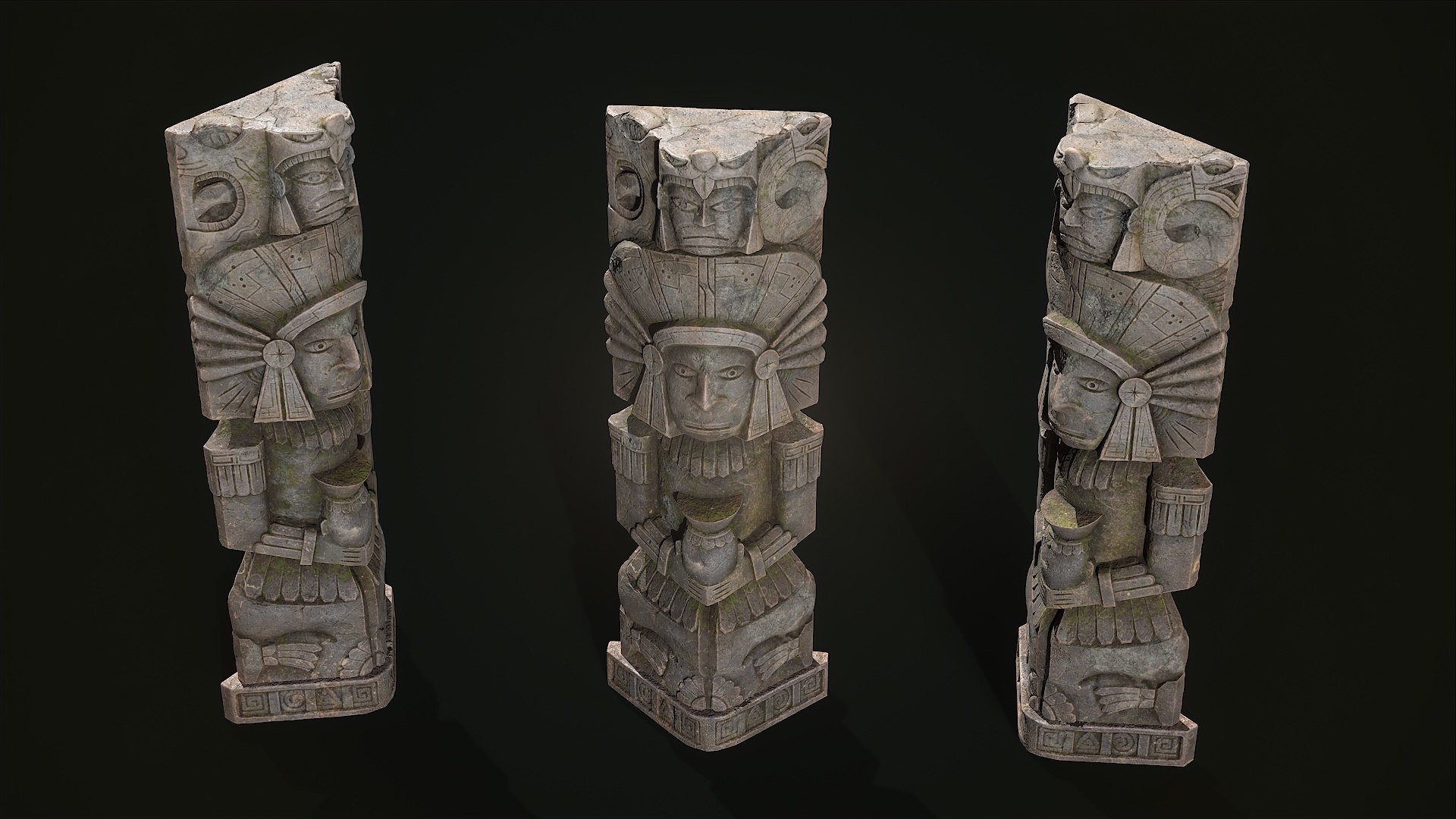 3D Statue Aztec Medicine Man Model - TurboSquid 2216384