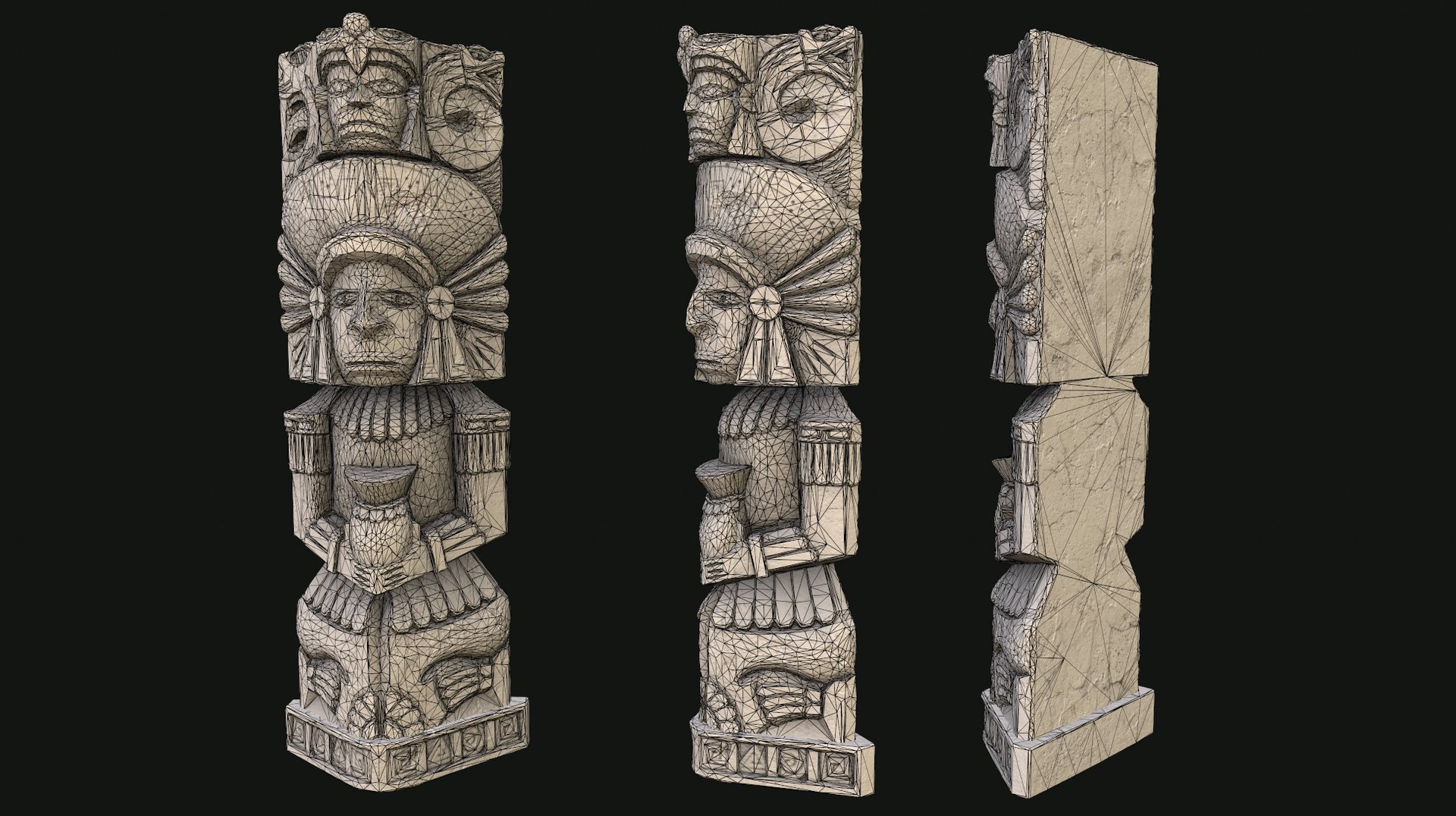 3D Statue Aztec Medicine Man Model - TurboSquid 2216384