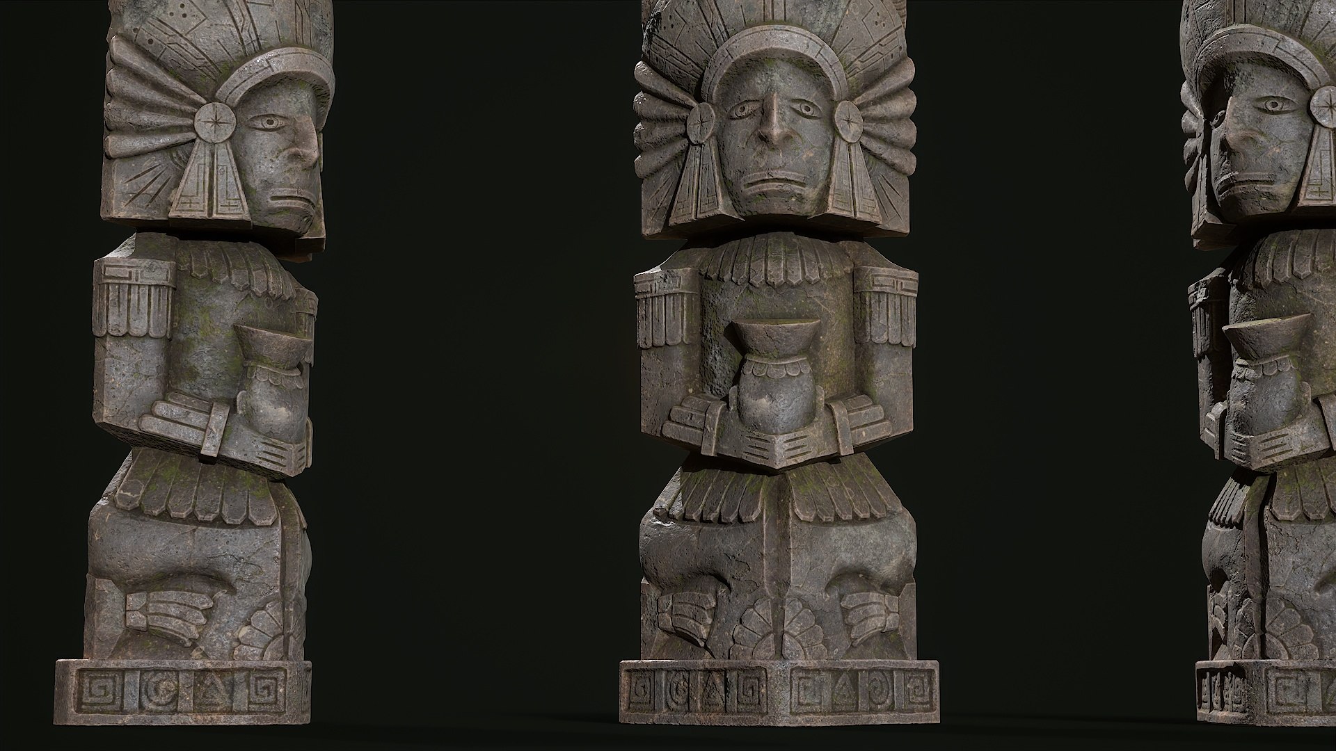 3D Statue Aztec Medicine Man Model - TurboSquid 2216384