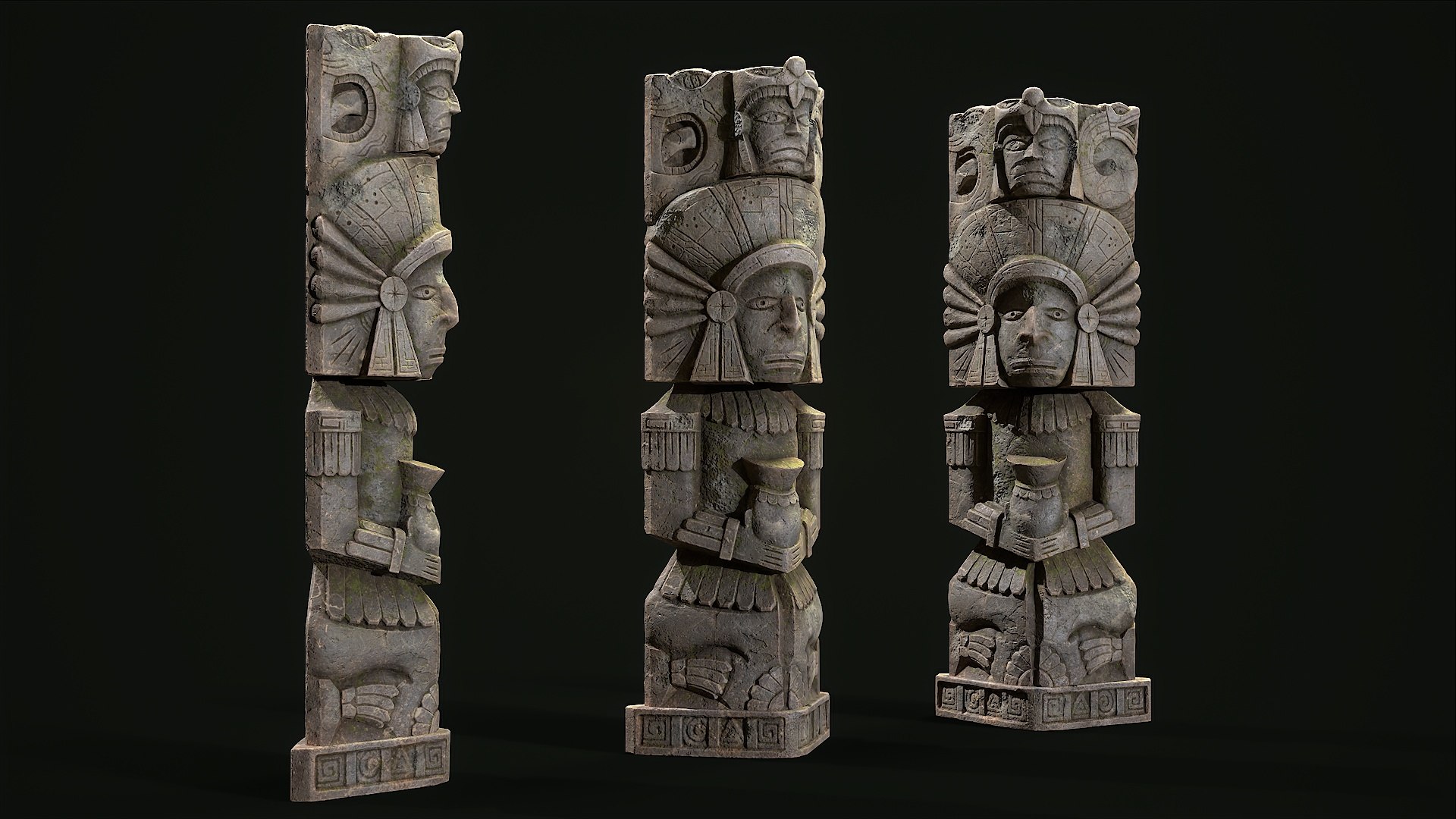 3D Statue Aztec Medicine Man Model - TurboSquid 2216384