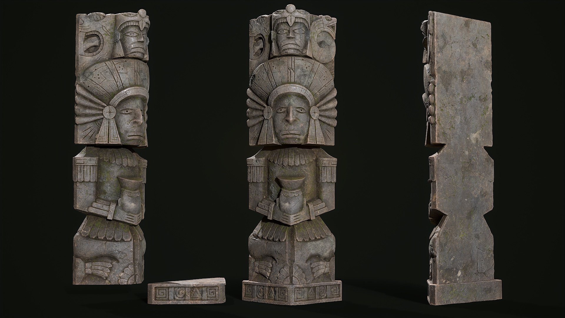 3D Statue Aztec Medicine Man Model - TurboSquid 2216384