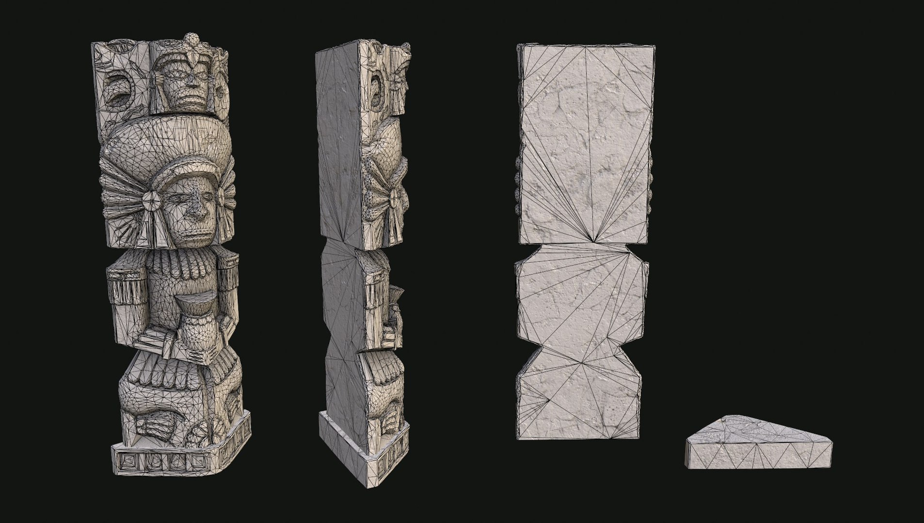 3D Statue Aztec Medicine Man Model - TurboSquid 2216384