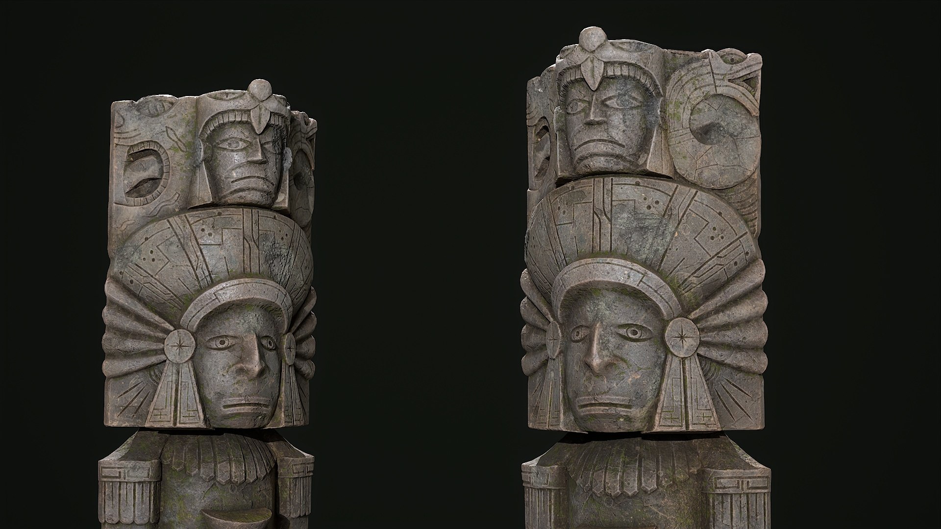 3D Statue Aztec Medicine Man Model - TurboSquid 2216384