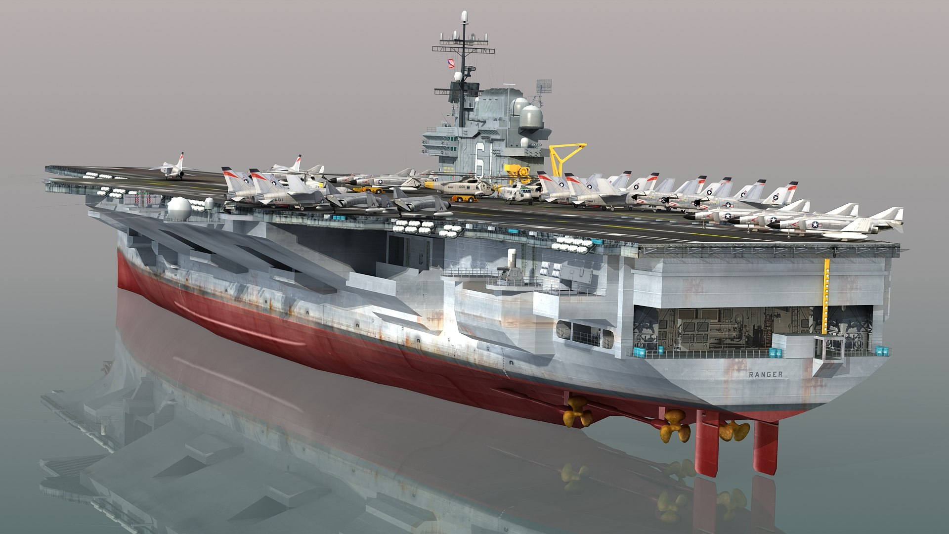 USS Ranger CV-61 model - TurboSquid 1880434