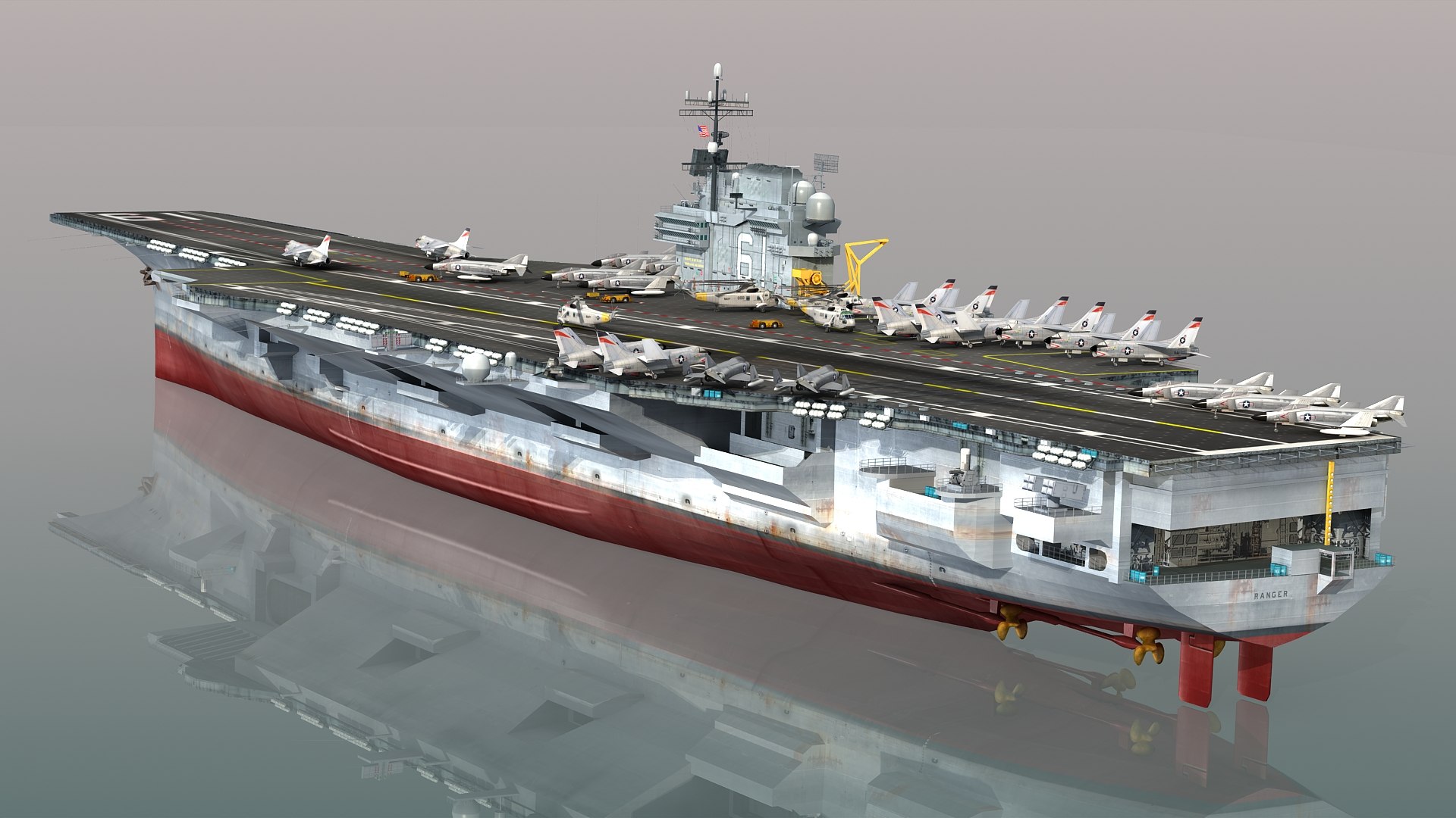 USS Ranger CV-61 model - TurboSquid 1880434
