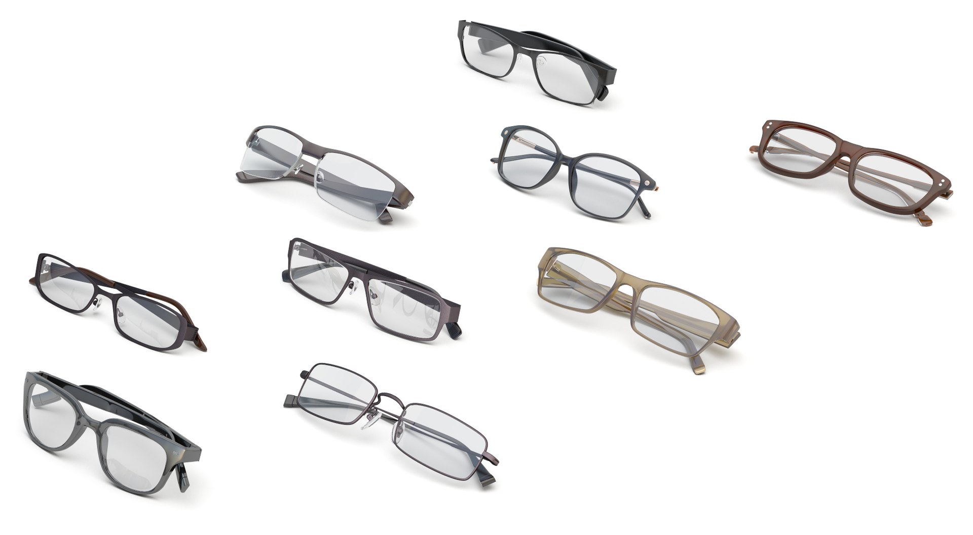 3d model glasses set