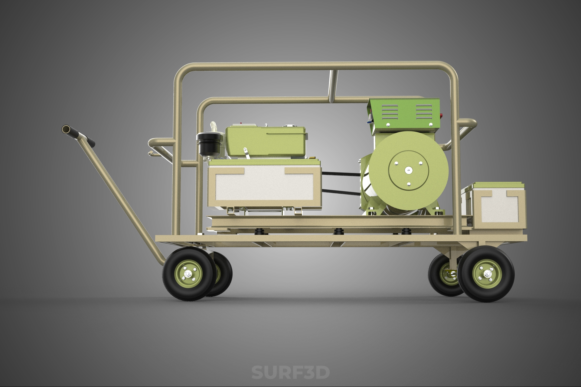 modèle 3D de Groupe électrogène diesel standard pour chars de combat de ...