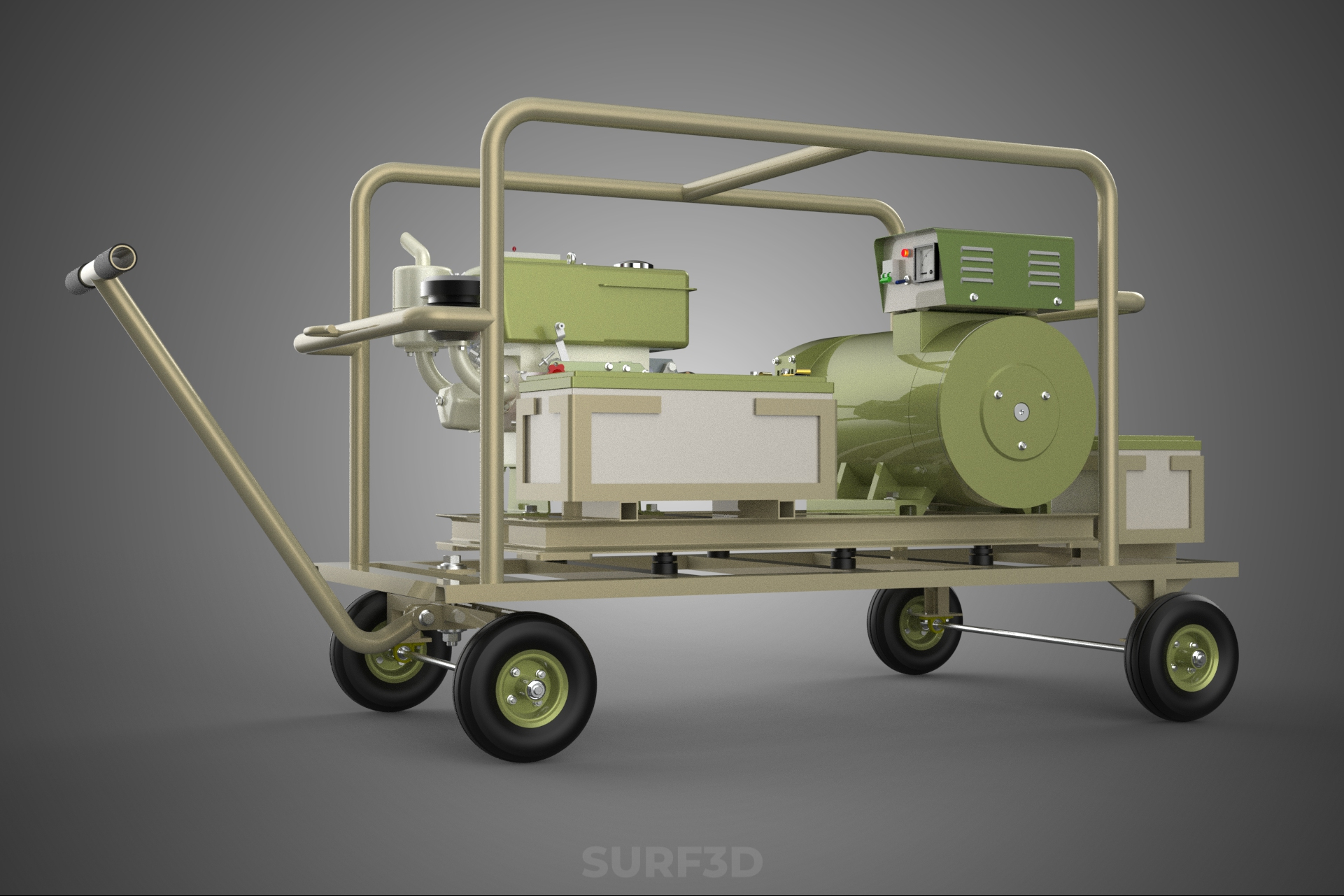 스탠다드 군용 장갑차 사막 디젤 발전기 세트 3D 모델 - TurboSquid 2508028