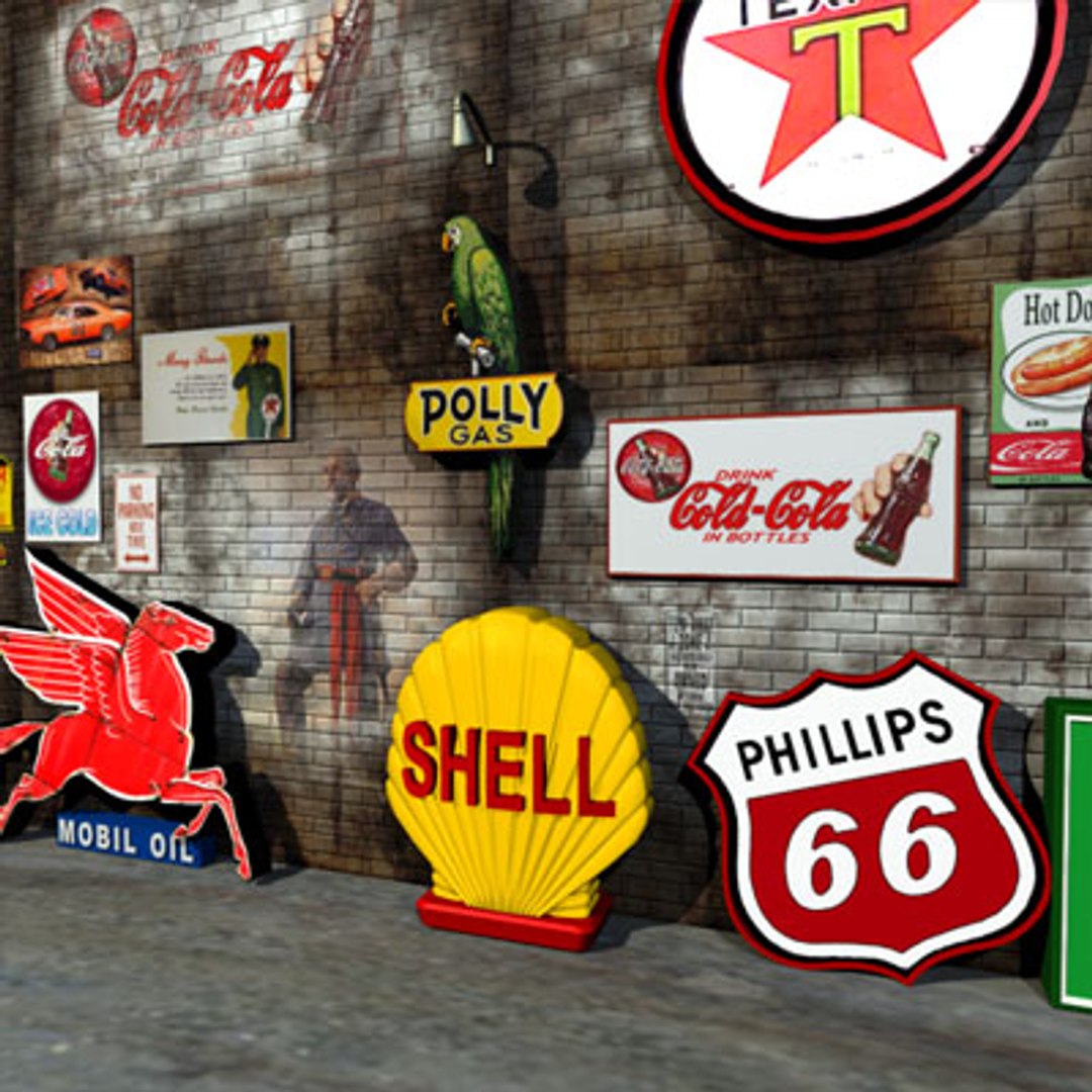 3d Garage Wall Signs 01