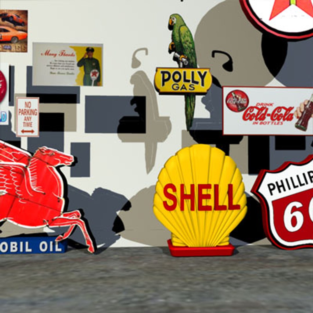 3d Garage Wall Signs 01