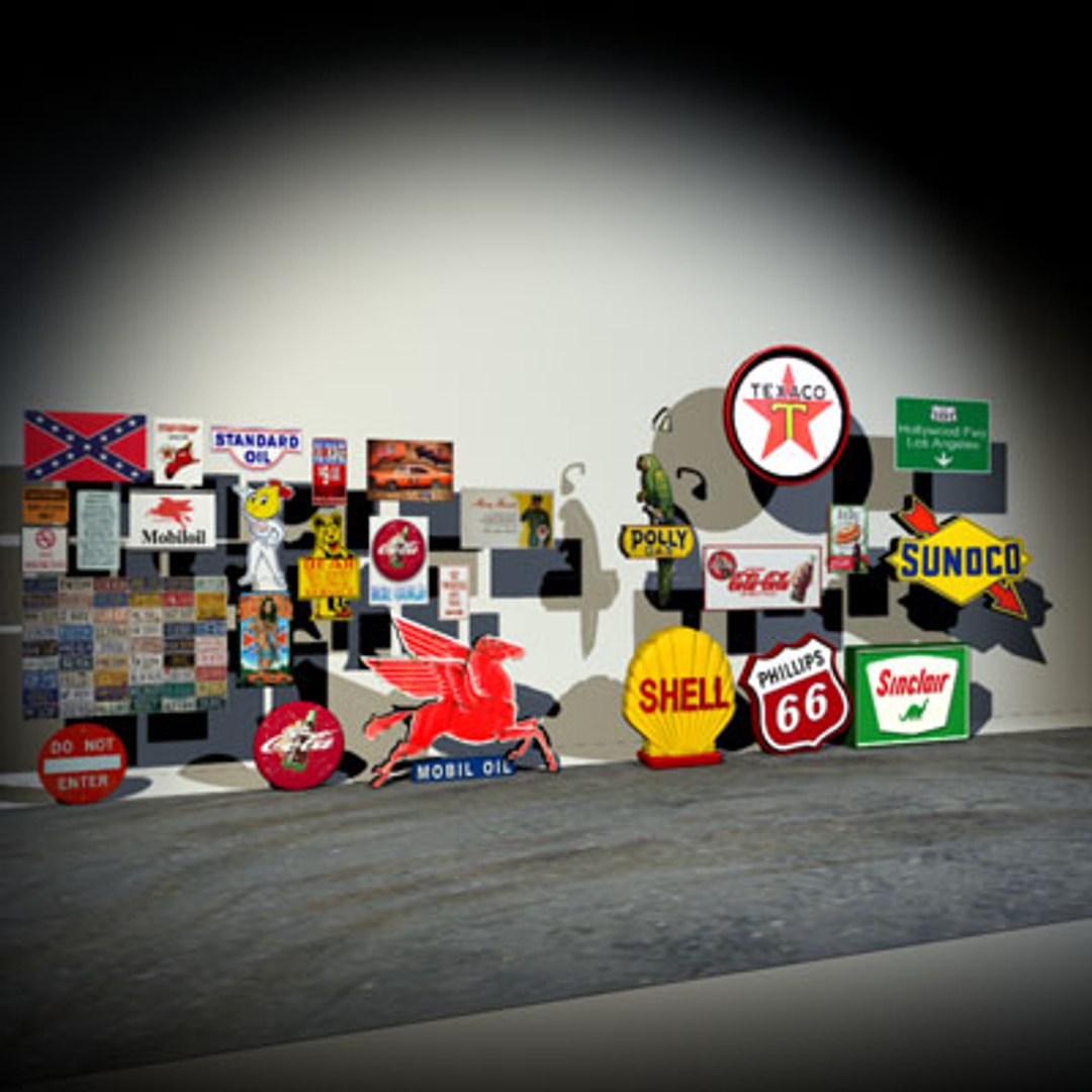3d Garage Wall Signs 01