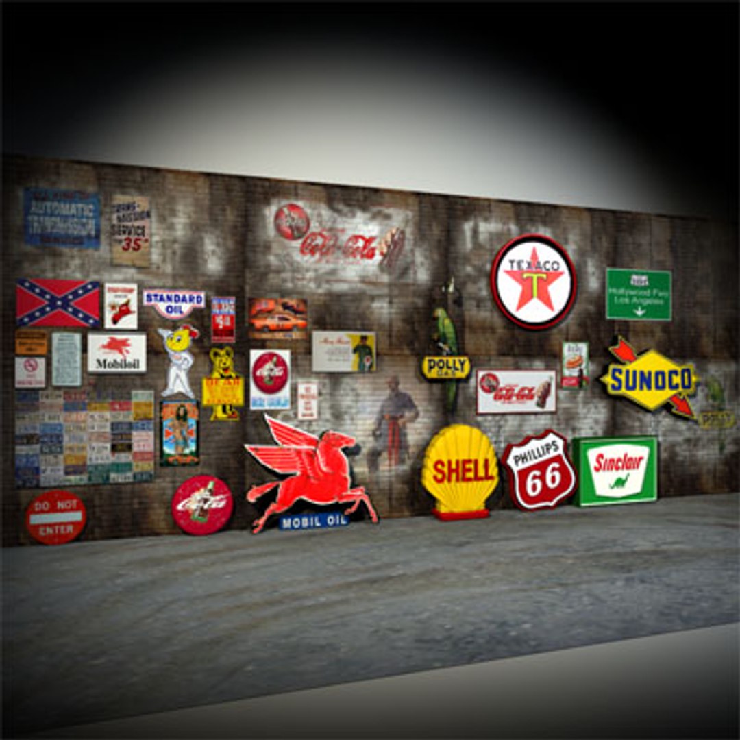3d Garage Wall Signs 01
