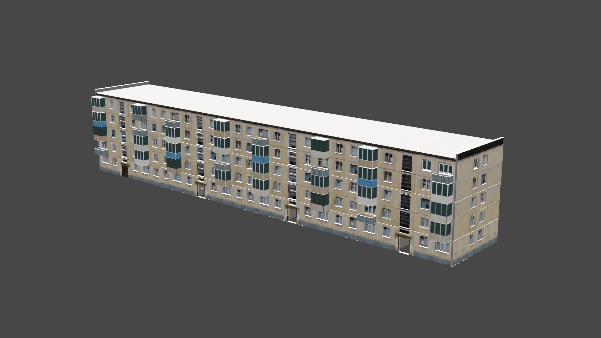 Free 3D Model Russian Panel House 1-464 Serie - TurboSquid 2032236