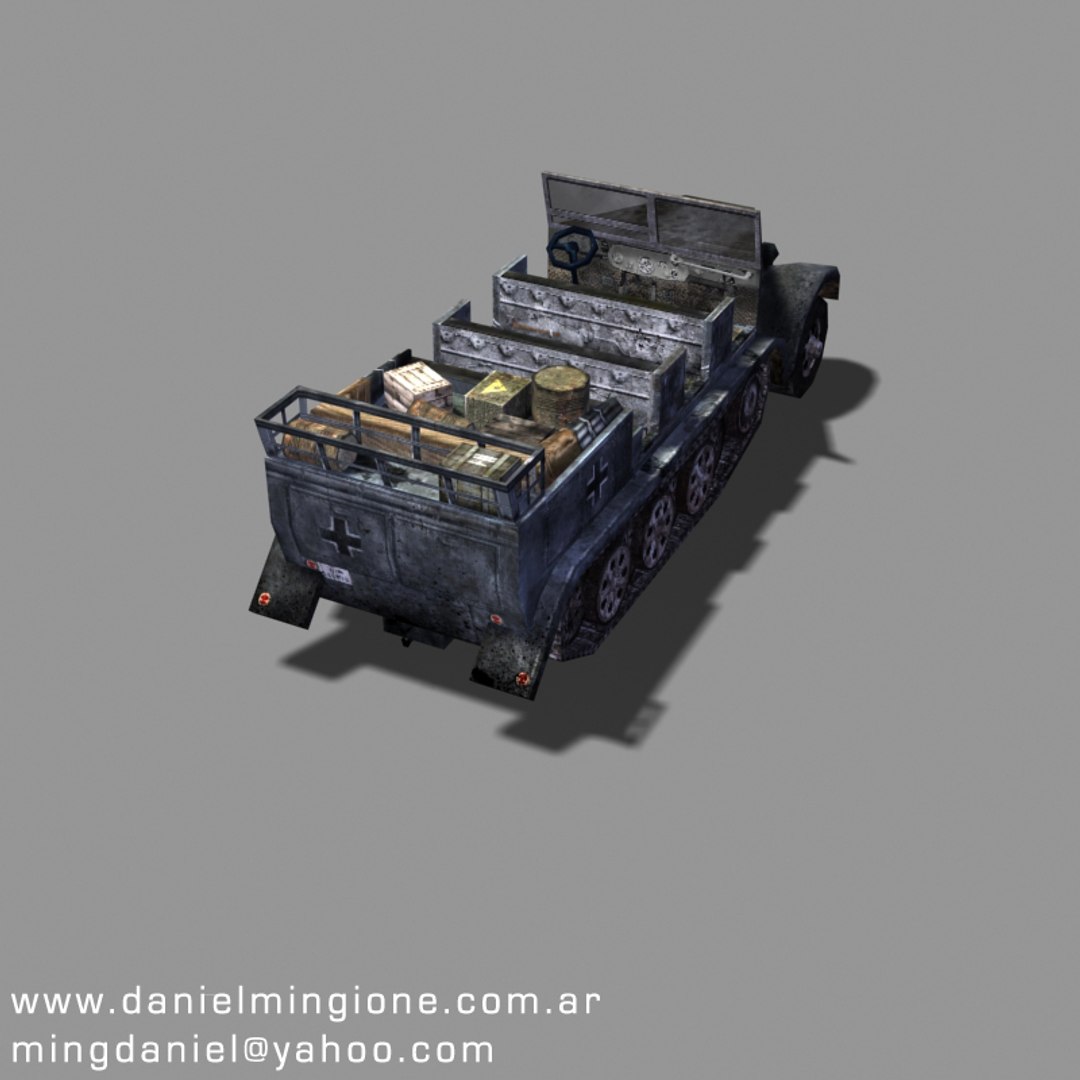Sdkfz Transport 3d Model