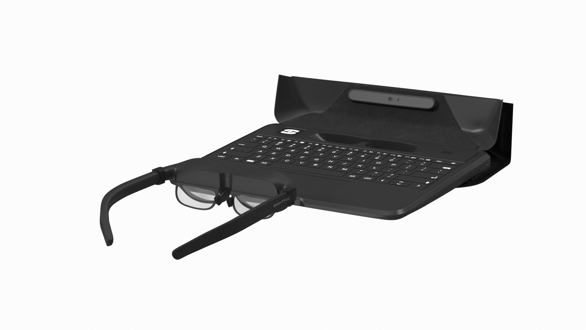 Augmented Reality Laptop Spacetop with Glasses 3D model - TurboSquid ...