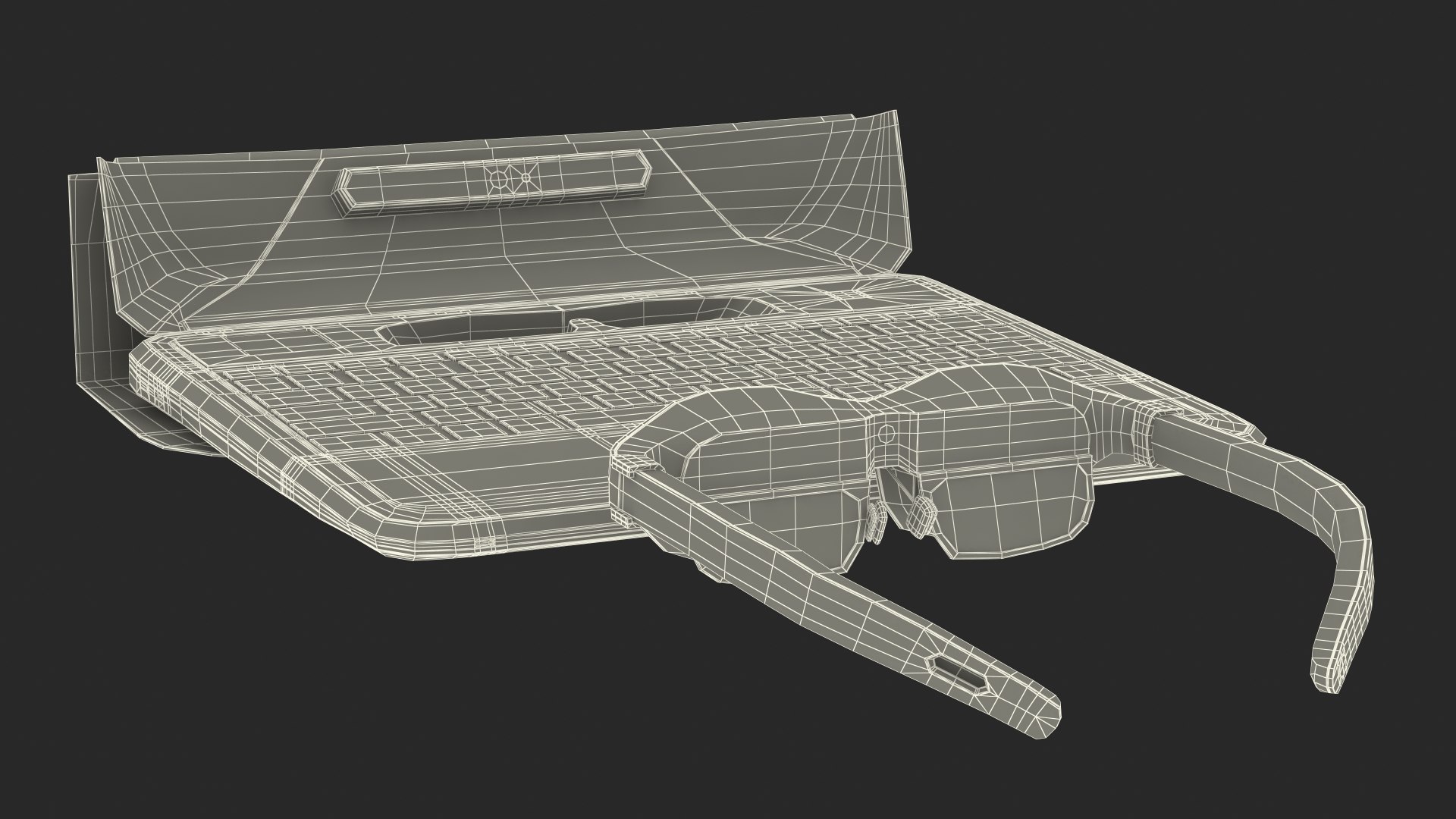 Augmented Reality Laptop Spacetop With Glasses 3D Model - TurboSquid ...