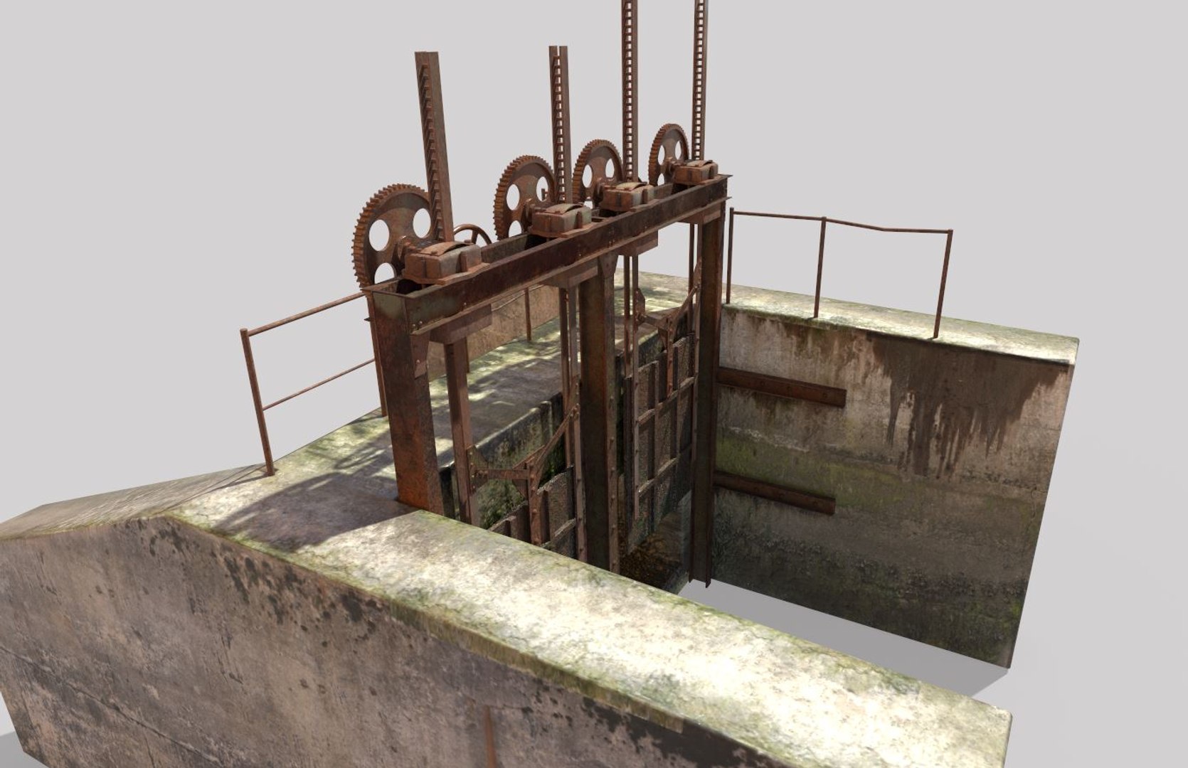 3D Old Water Gate - TurboSquid 1923458
