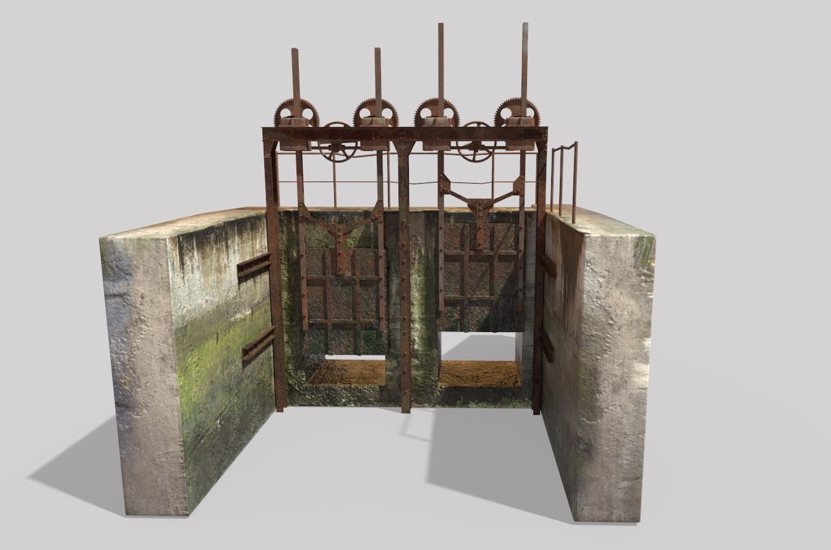 3D Old Water Gate - TurboSquid 1923458