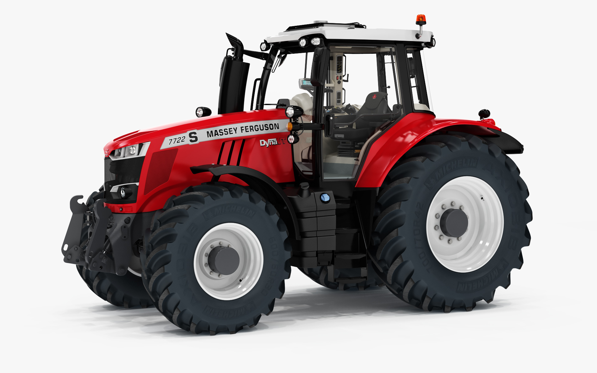 Modello 3D Massey Ferguson 7700S con rimorchio ribaltabile Joskin Tetra ...