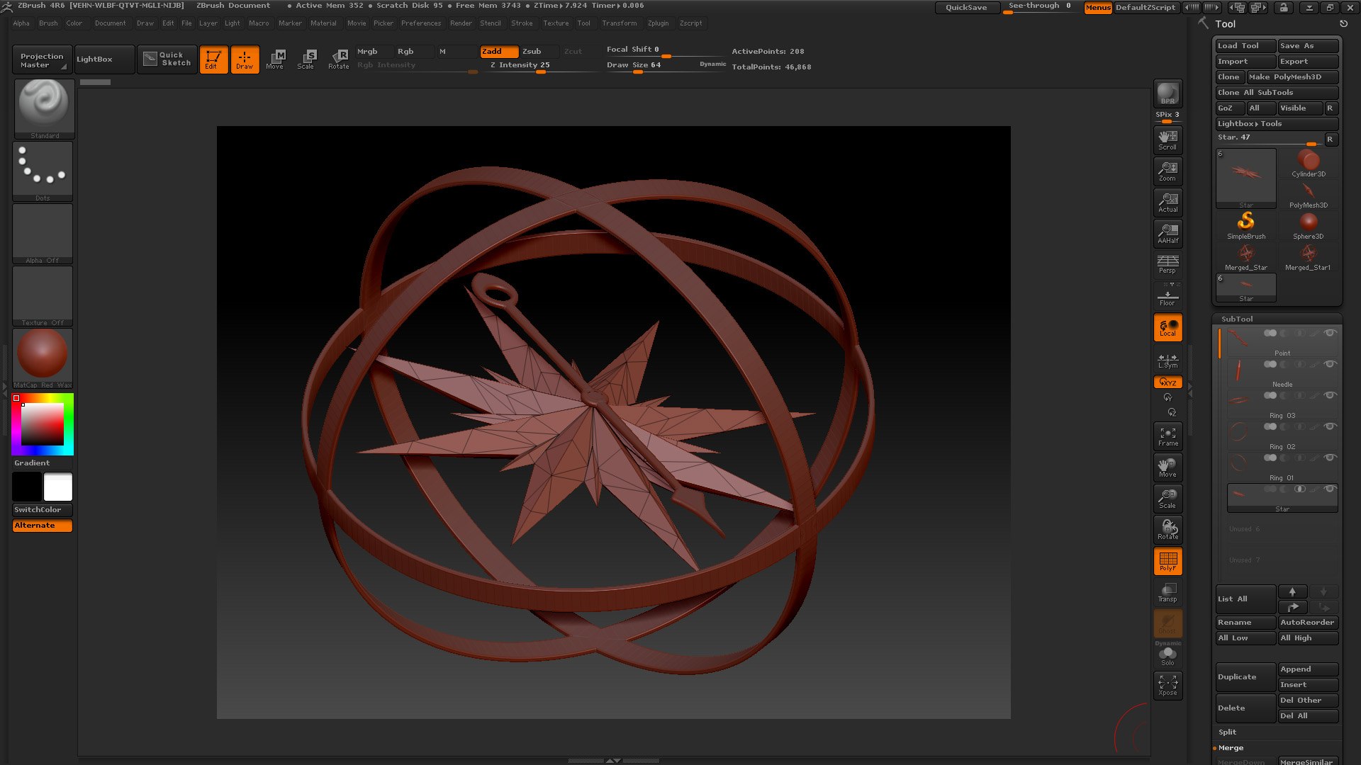 c4d futuristic compass