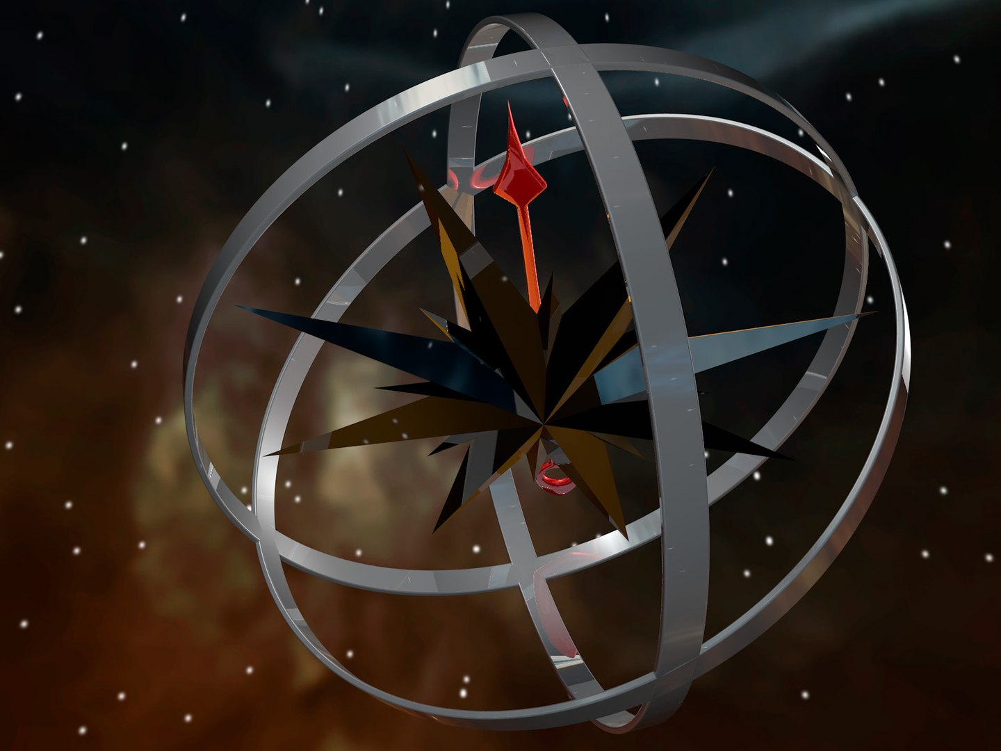 c4d futuristic compass