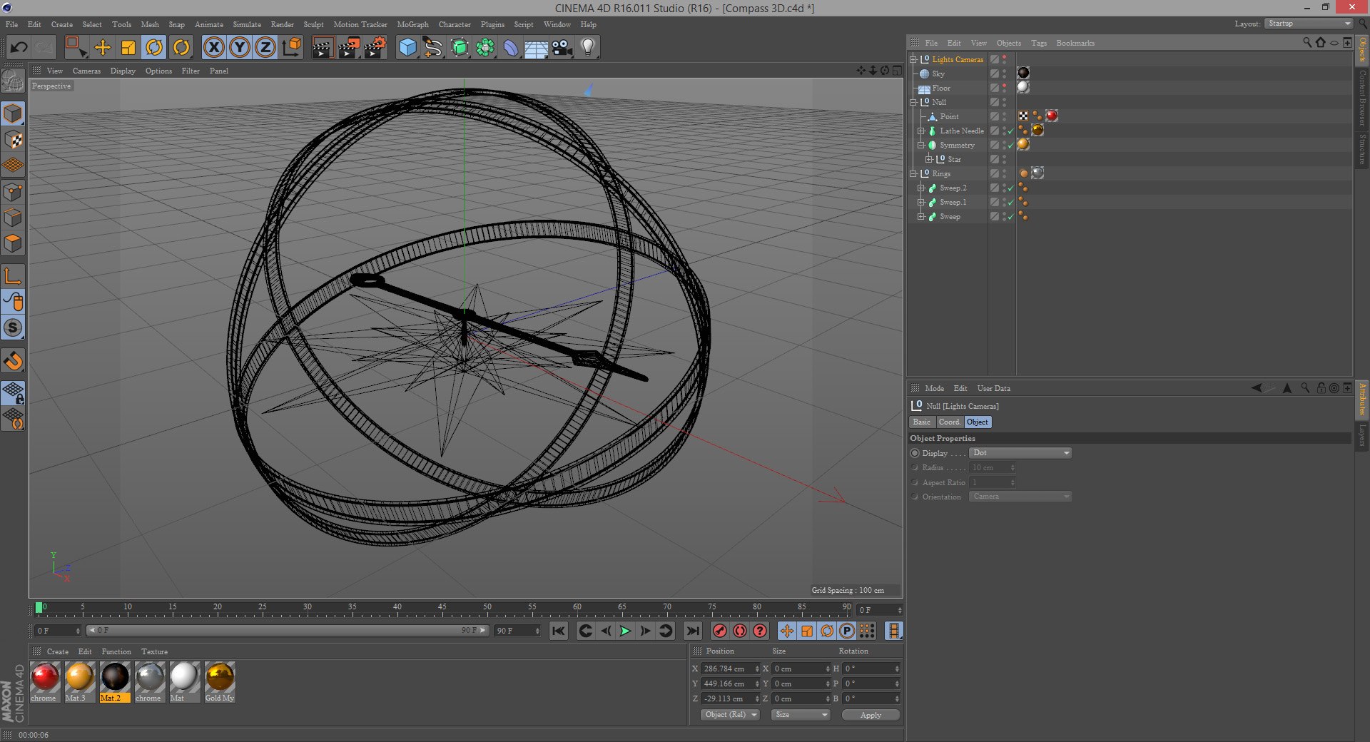 c4d futuristic compass