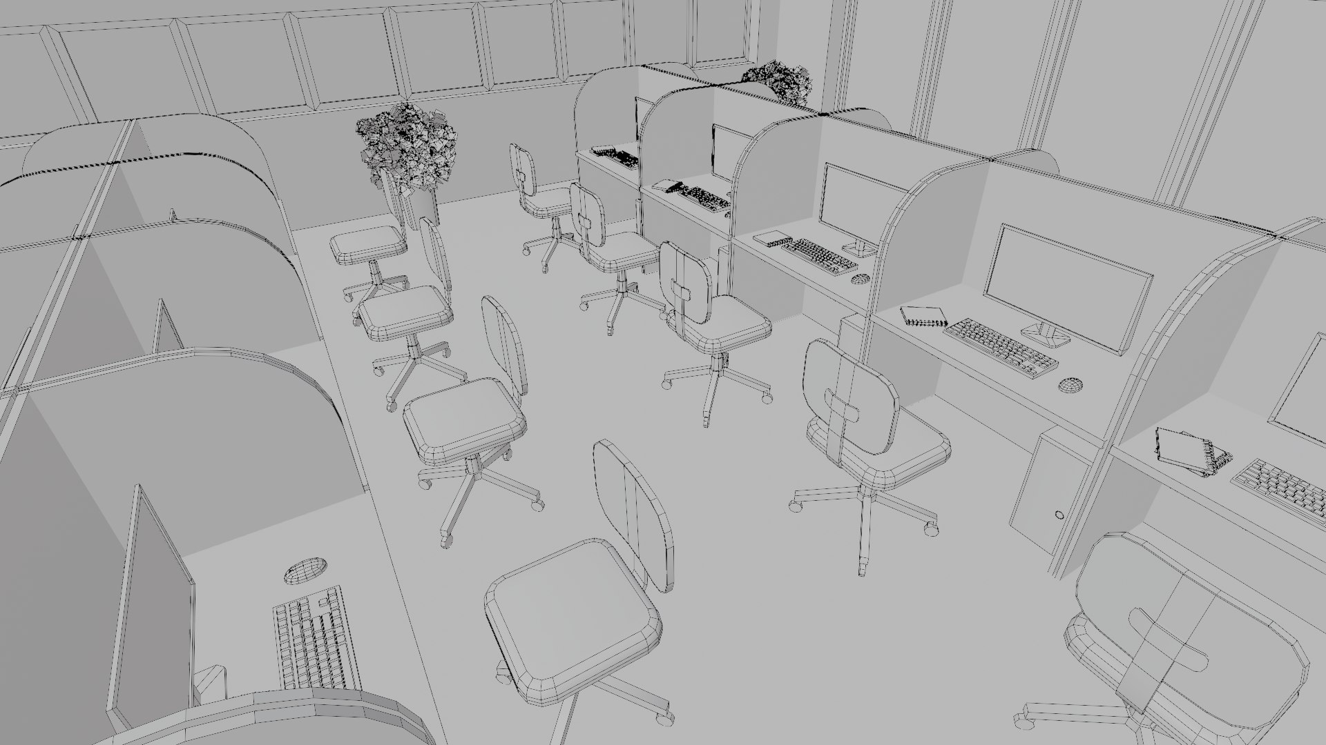 3D VR Office Space Model - TurboSquid 2216511