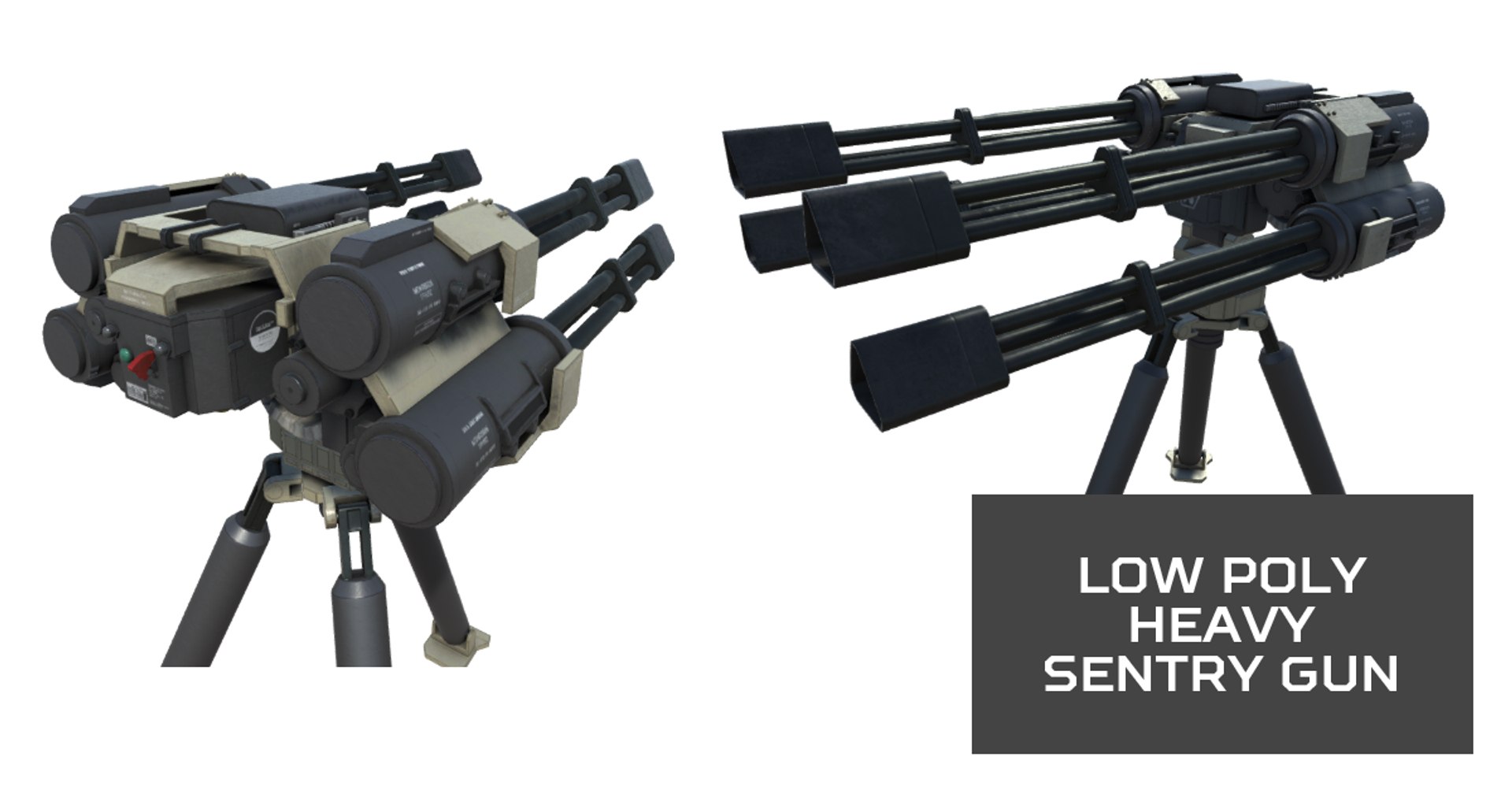3D Heavy Sentry Gun - TurboSquid 1518299