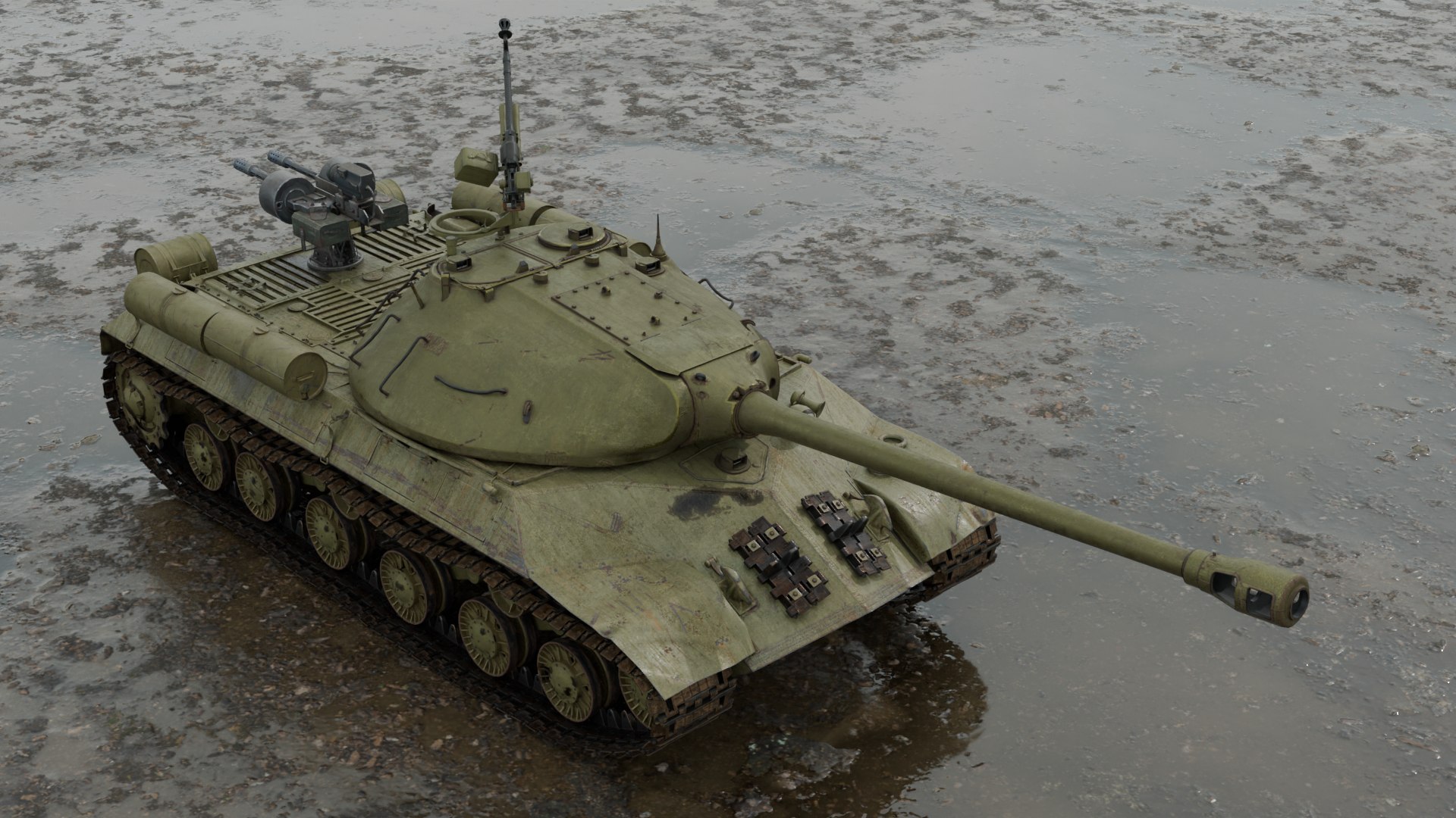 3D Realistic Tank PBR 4k Low-poly - TurboSquid 2400948