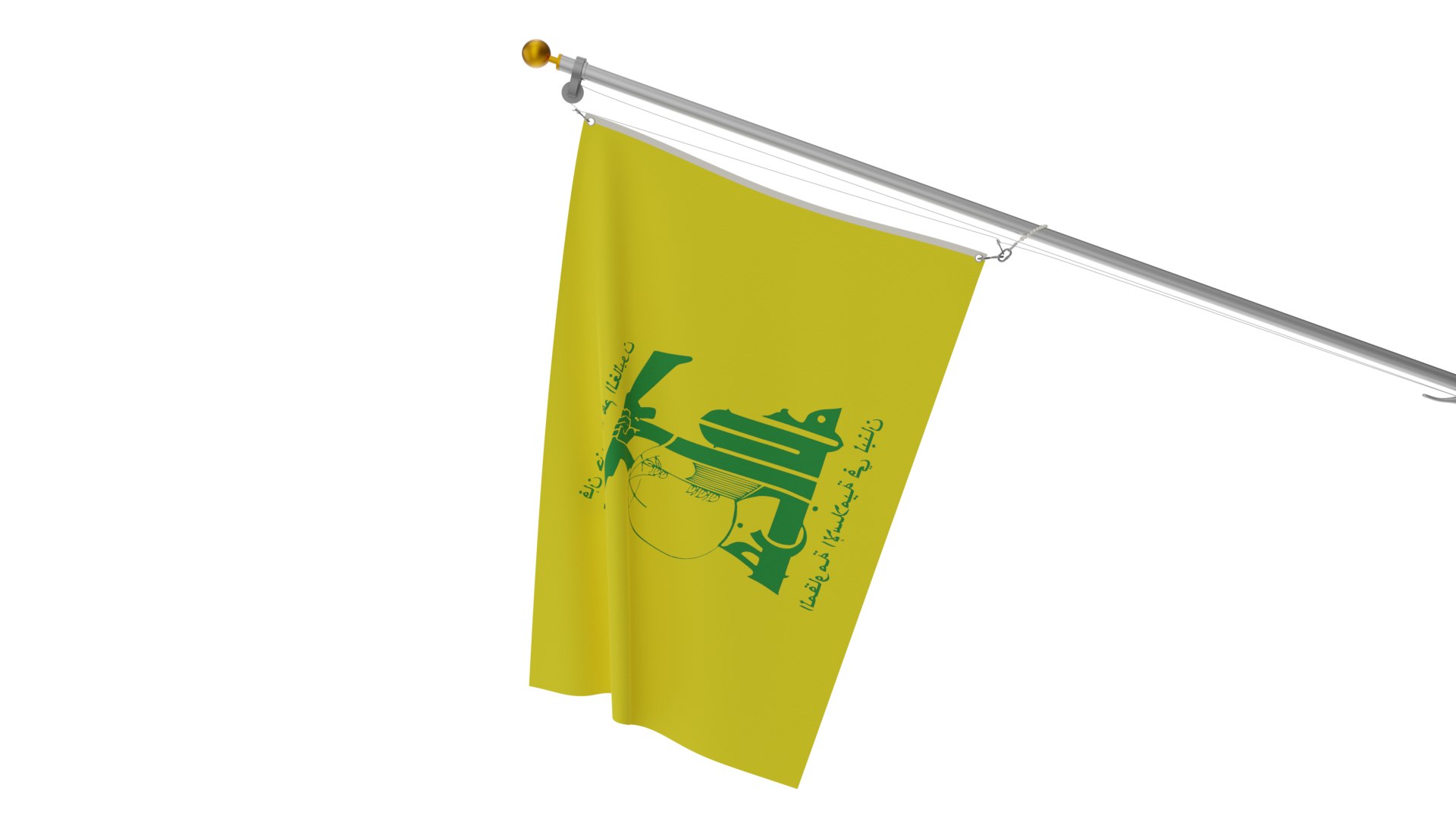 Wall Flag Hezbollah Lebanon T2 3D - TurboSquid 2263432