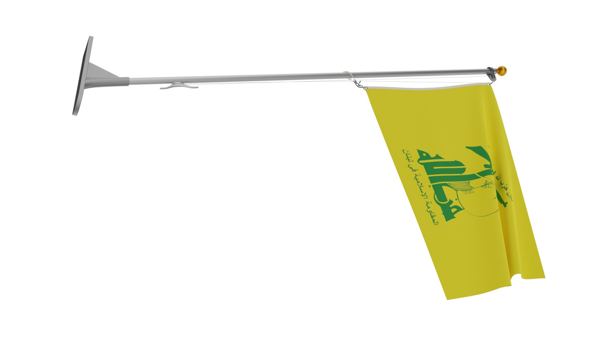 Wall Flag Hezbollah Lebanon T2 3D - TurboSquid 2263432