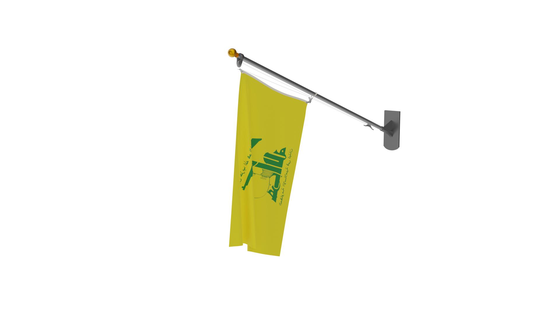 Wall Flag Hezbollah Lebanon T2 3D - TurboSquid 2263432